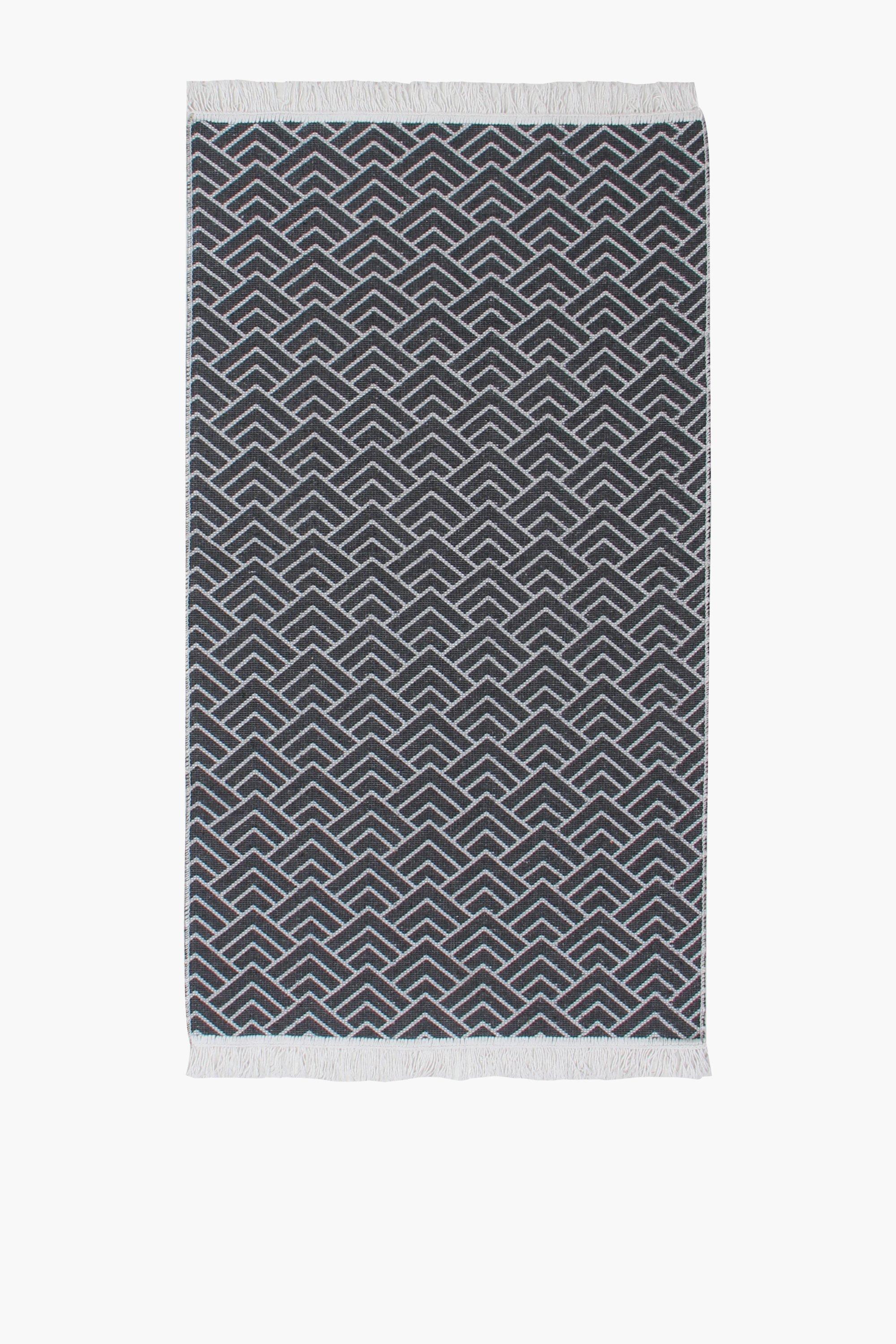 Jacquard Anthracite Rug, 50x80cm