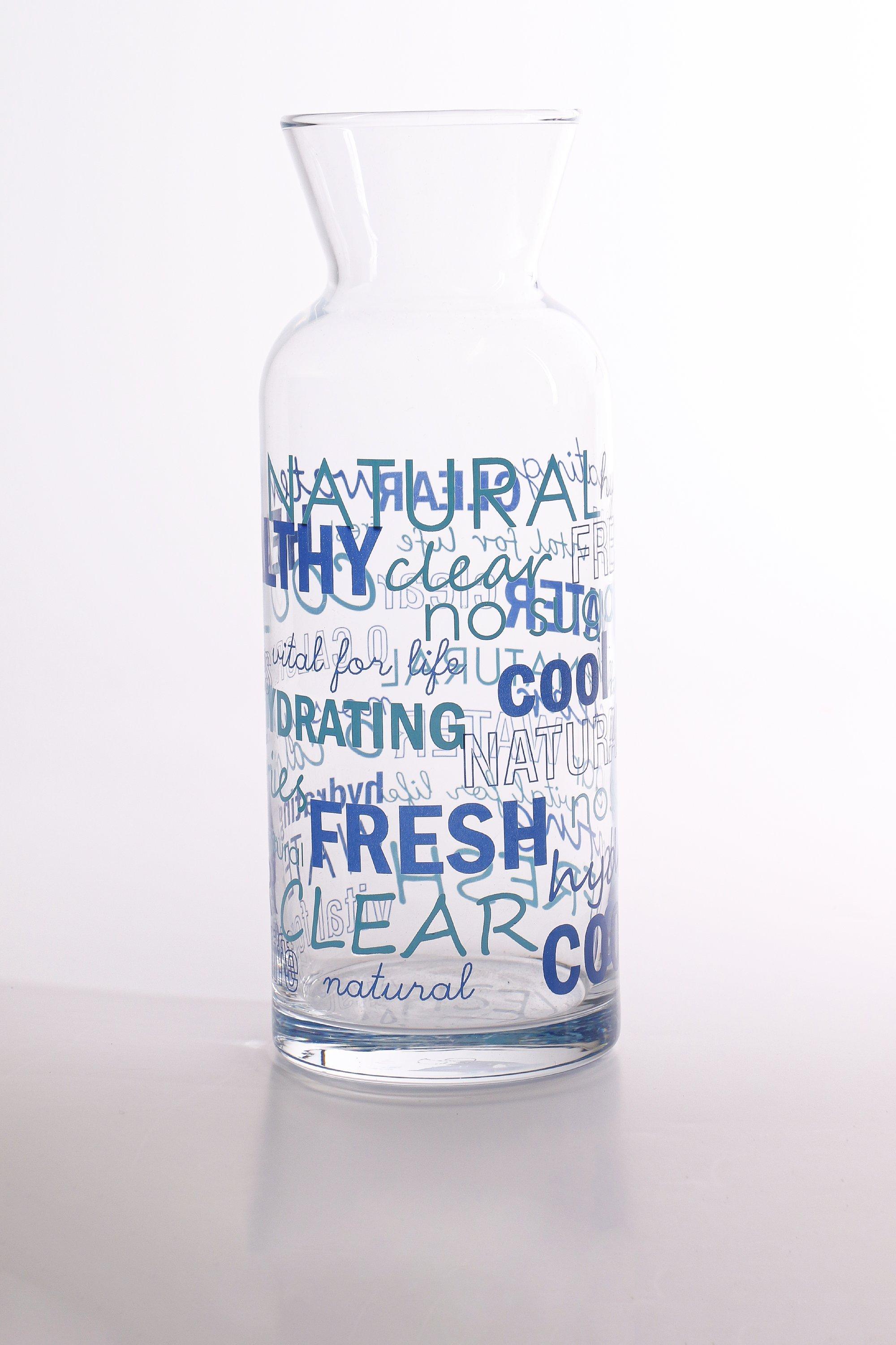 Script Glass Carafe, 1 Litre
