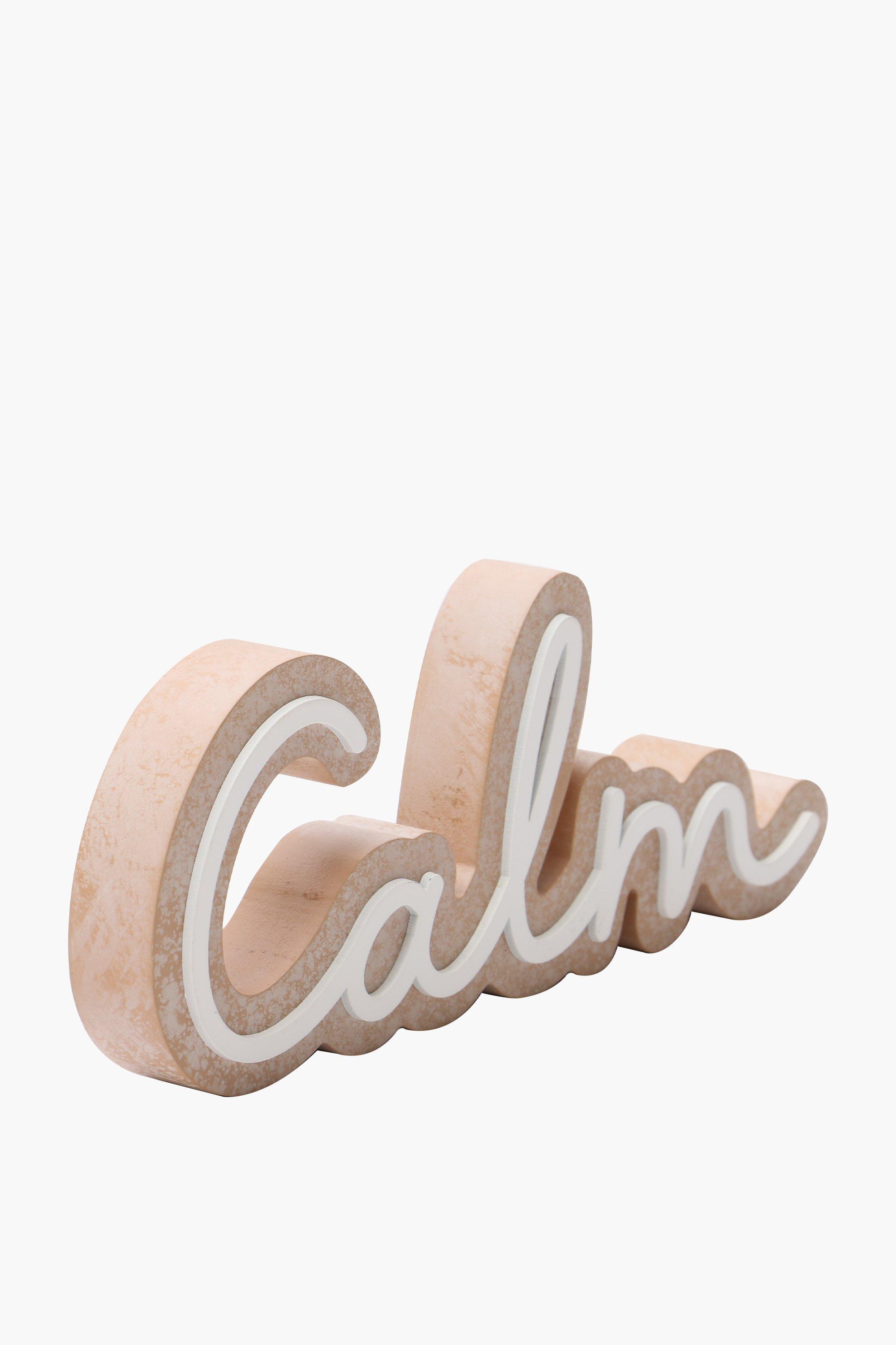 Wooden Calm Sign, 25x10cm