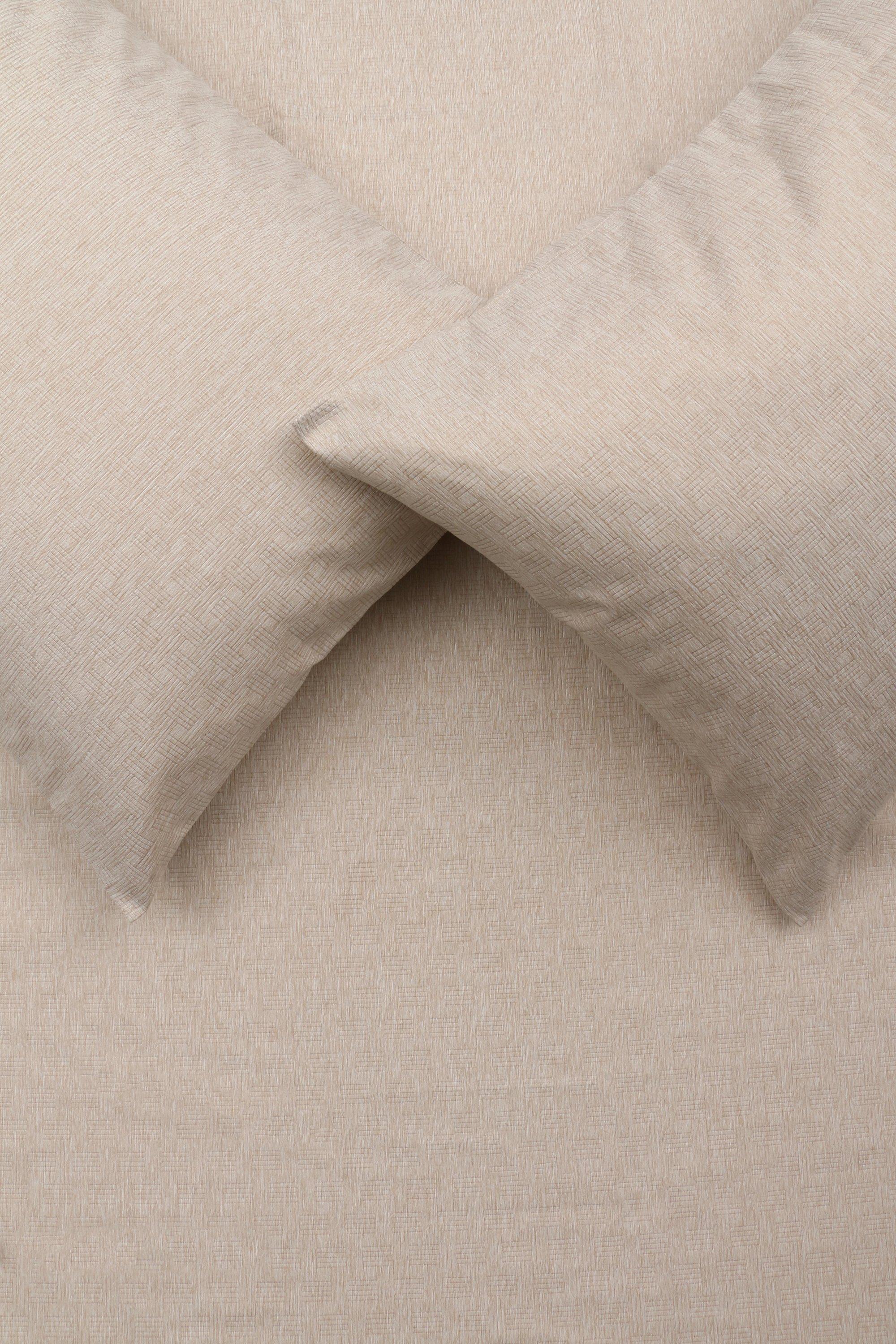 Microfibre Marl Embossed Crossed Fitted Sheet