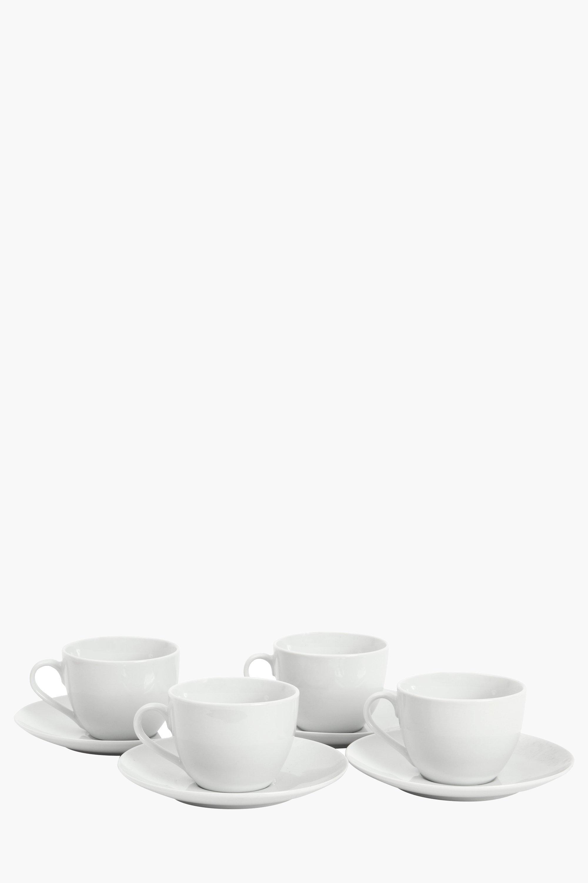 8 Piece Porcelain Cup And Saucer Set