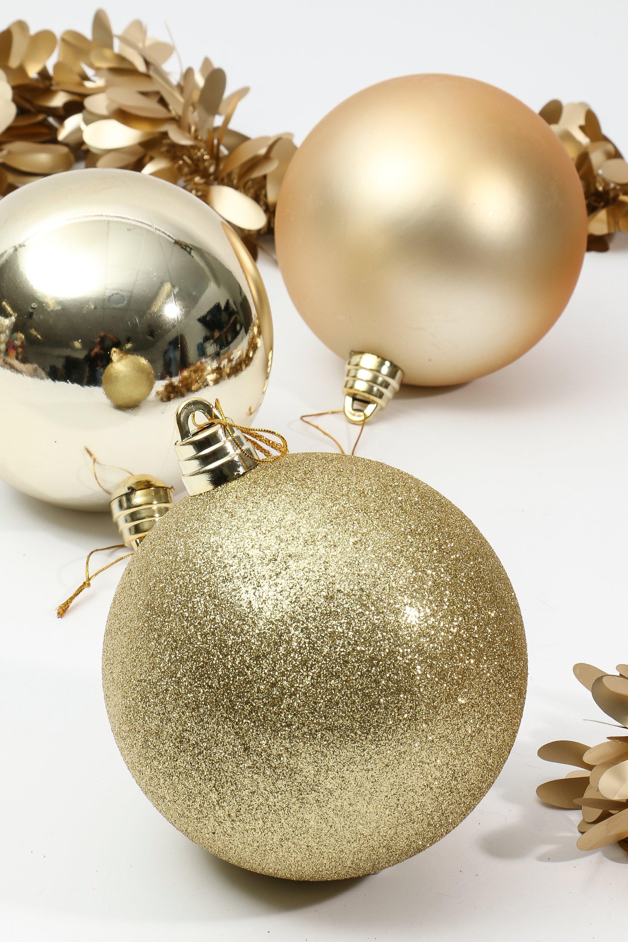 3 Pack Hanging Baubles, 15cm