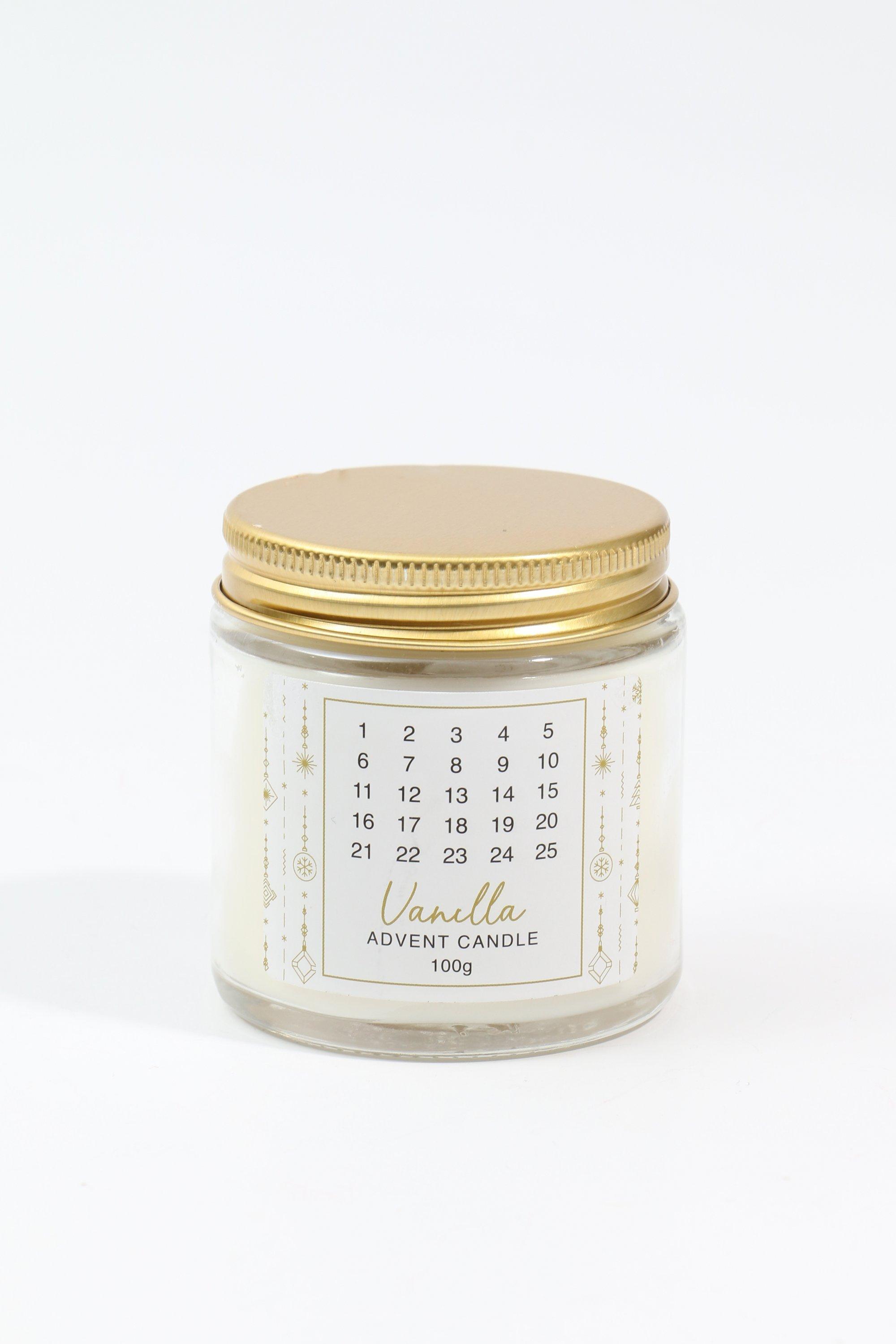 Glass Advent Candle, 100g