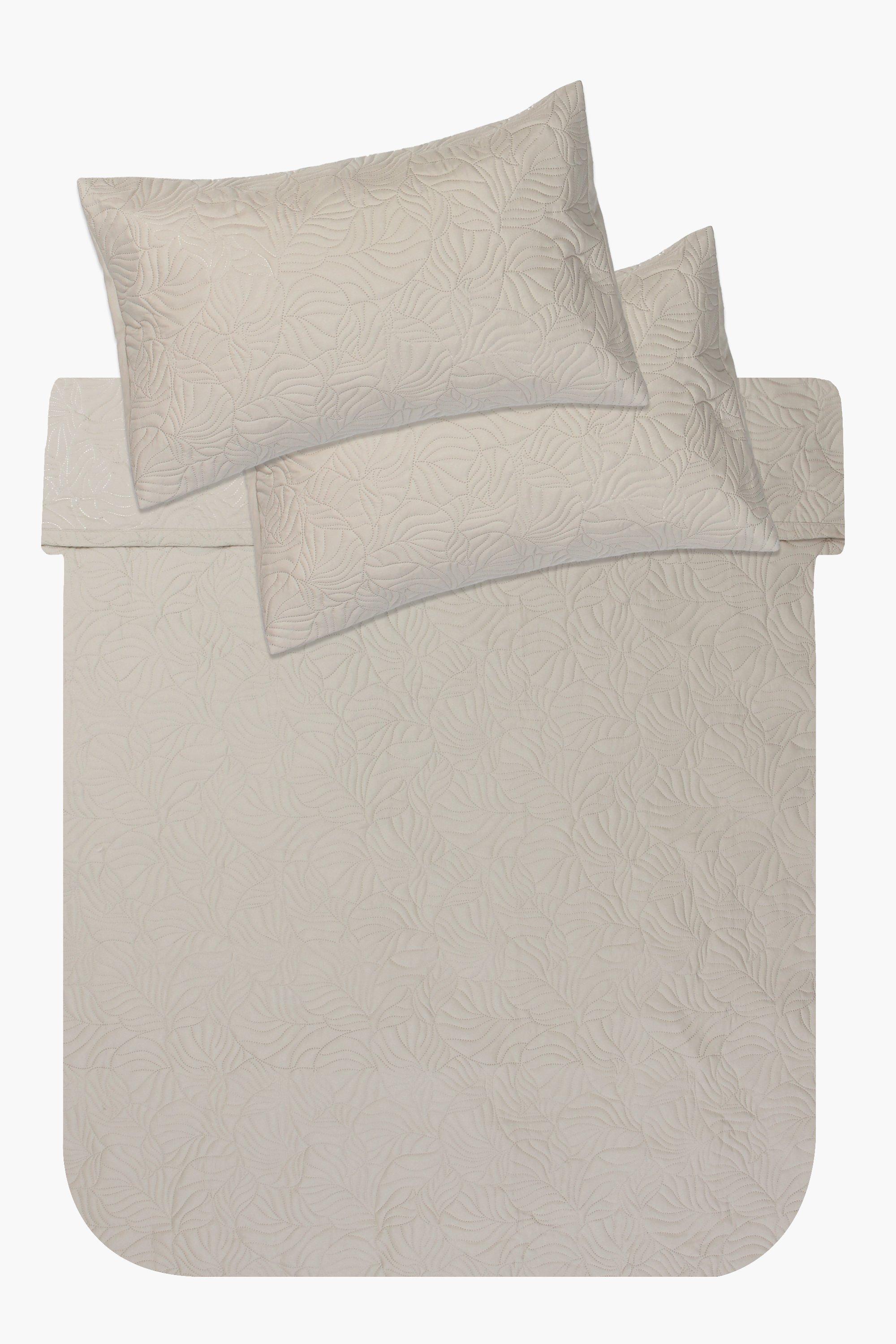 3 Piece Soft Touch Plain Embossed Quilt