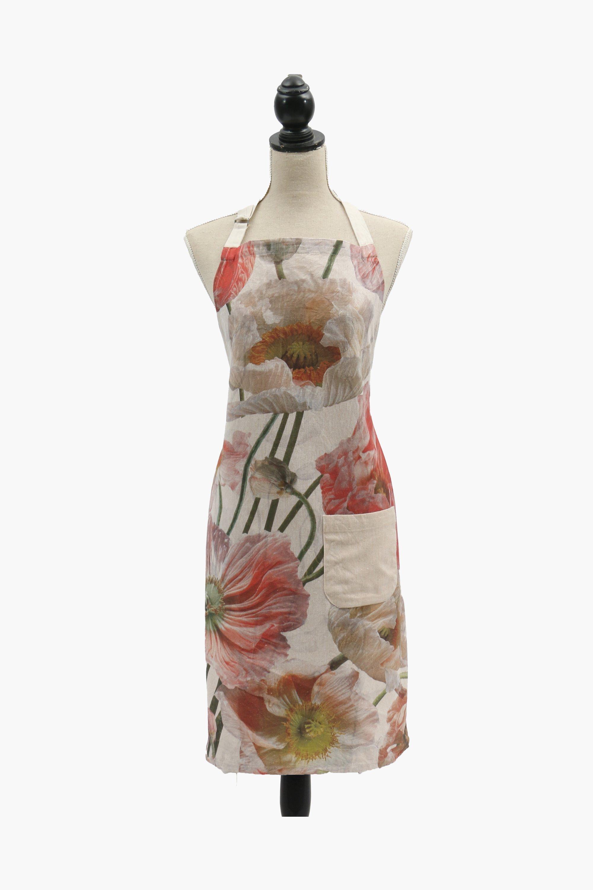 Floral Printed Cotton Apron