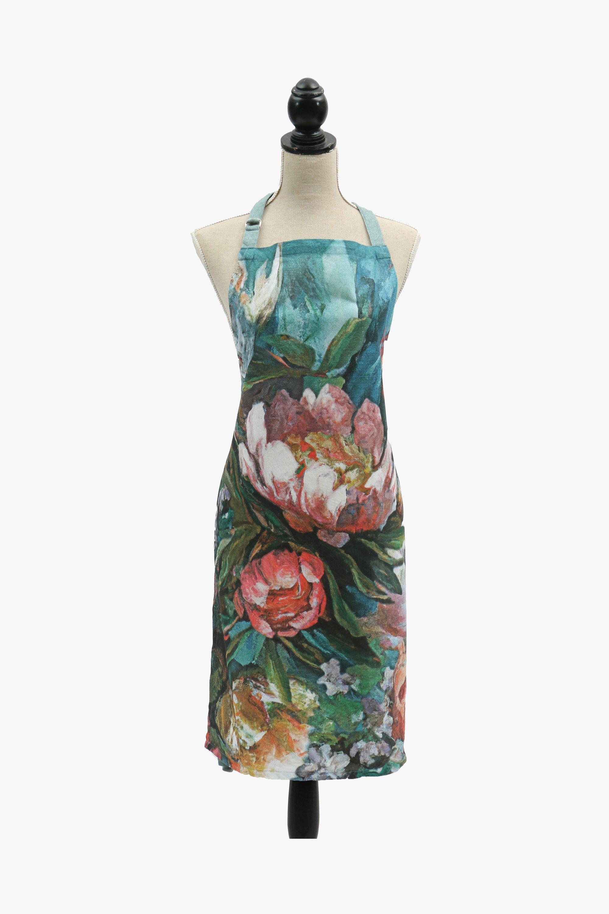 Floral Printed Cotton Apron