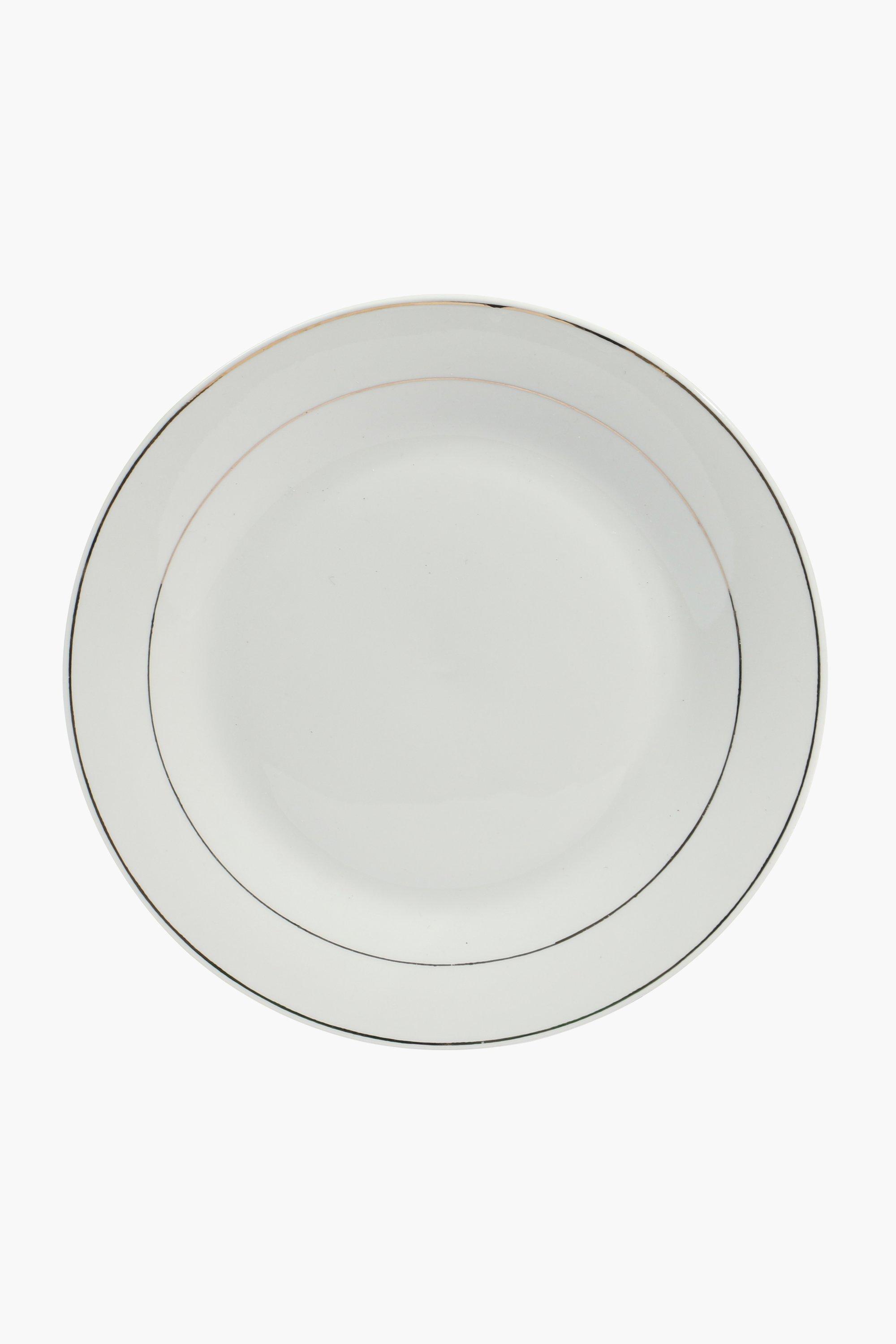 Metallic Rim Dinner Plate