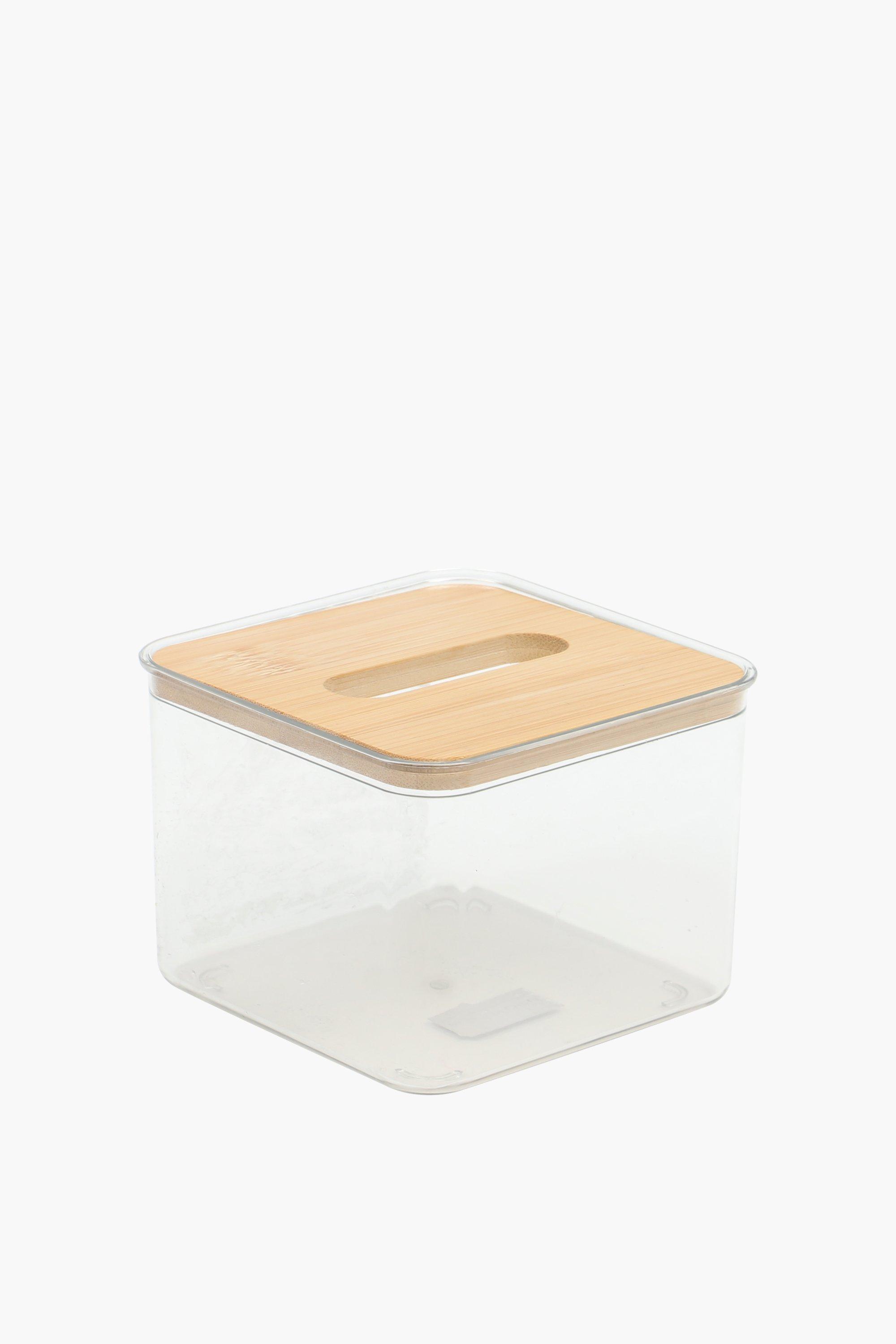 Bamboo Tissue Box Clear, Small