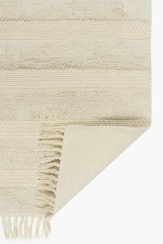 Cotton Woven Braided Stripe Bath Mat, 50x80cm