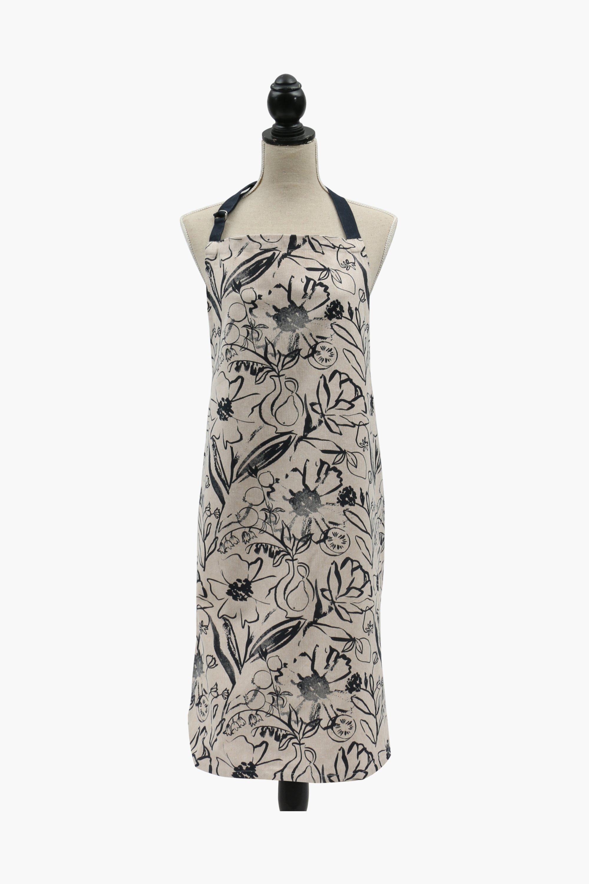 Floral Printed Cotton Apron