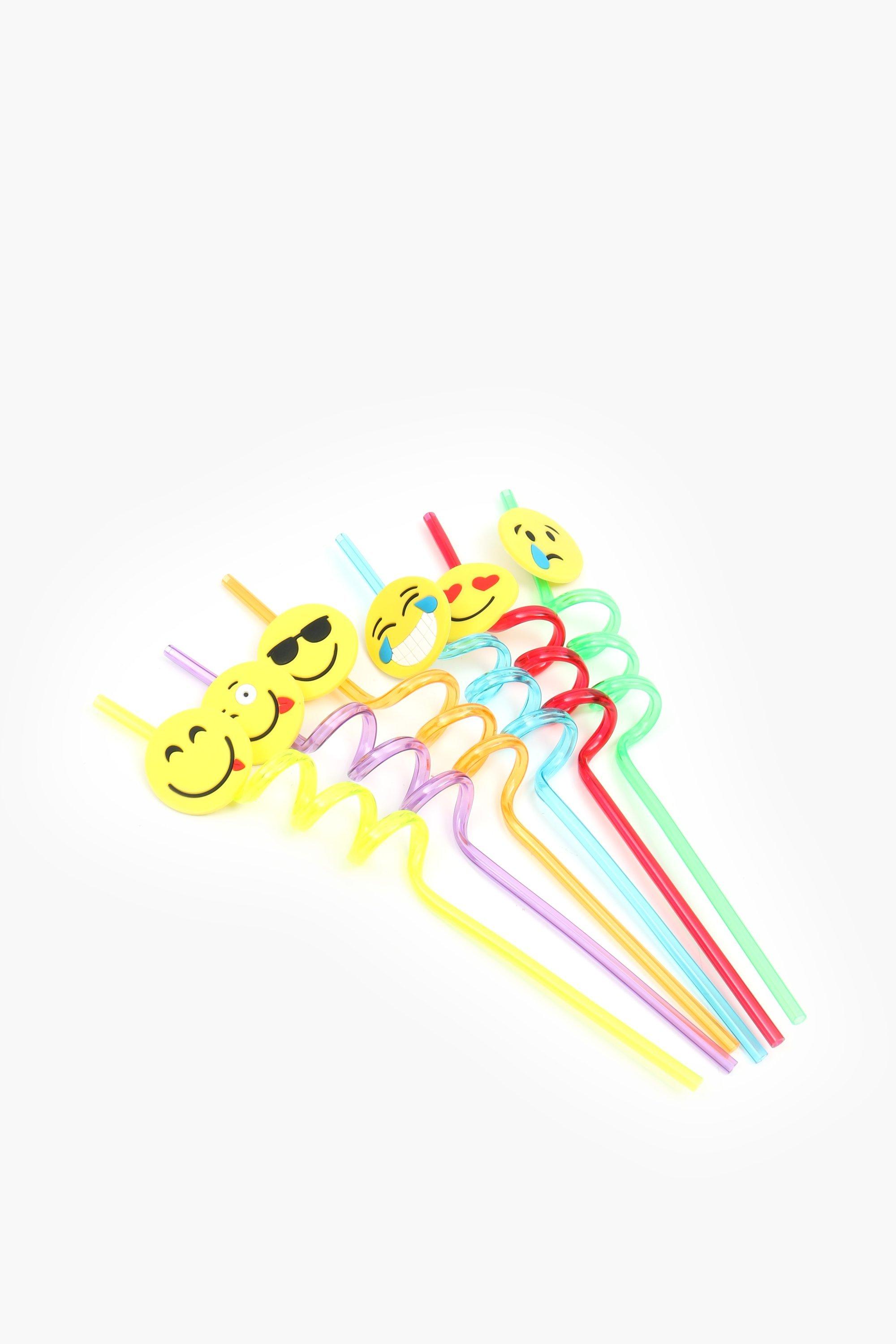 6 Pack Smiley Straws