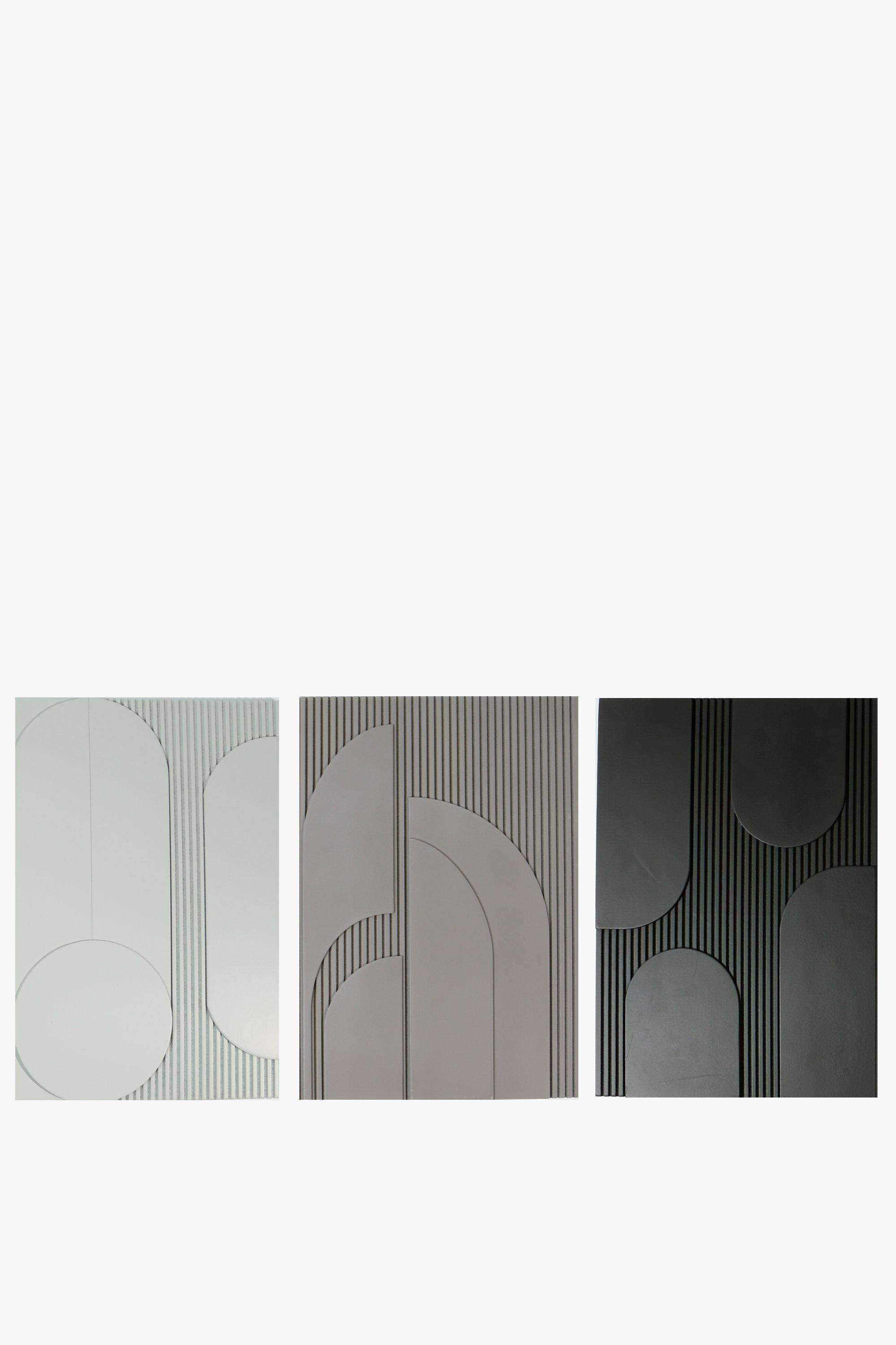 3 Piece Dimensional Textures, 45x32cm