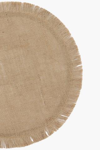 Woven Jute Fringe Placemat