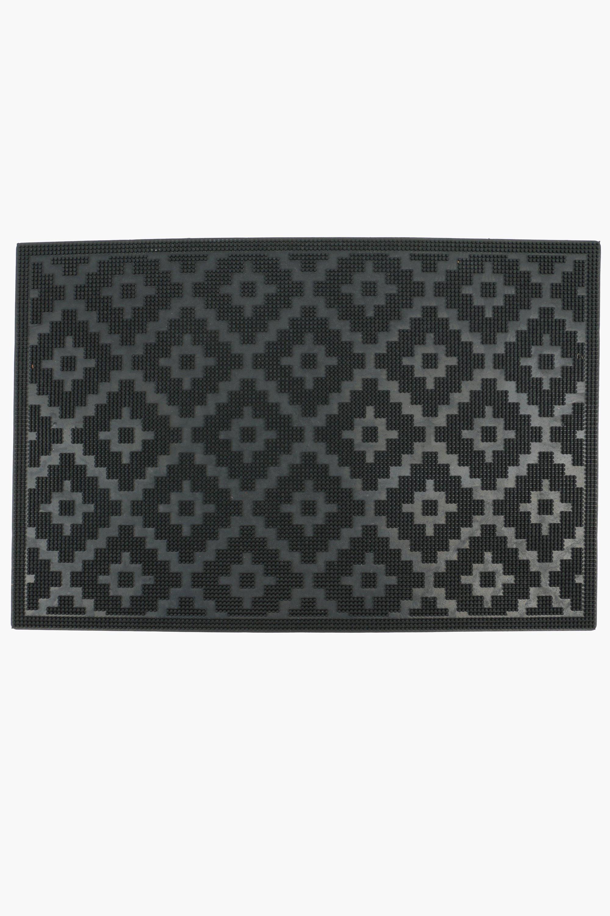 Rubber Geometric Door Mat, 40x60cm