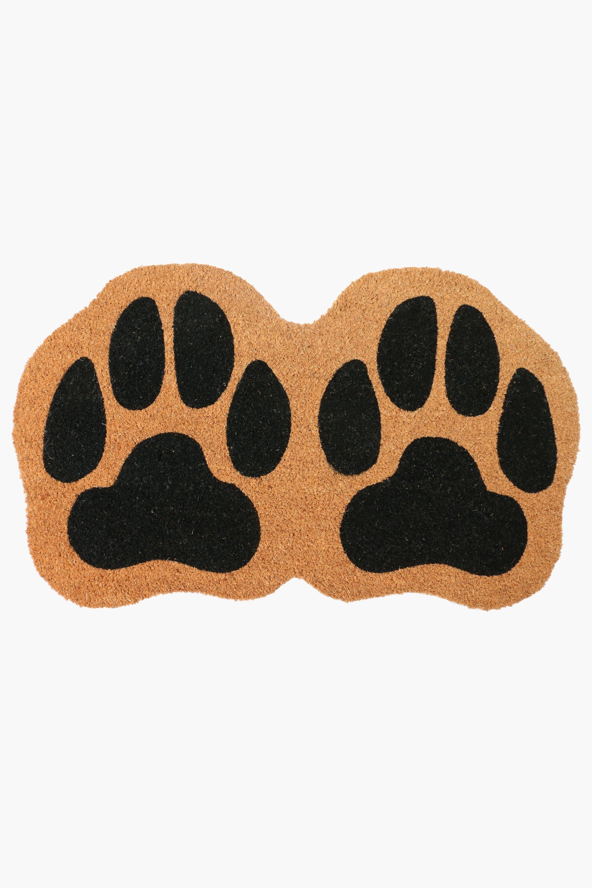 Coir Printed Paws Door Mat, 40x60cm
