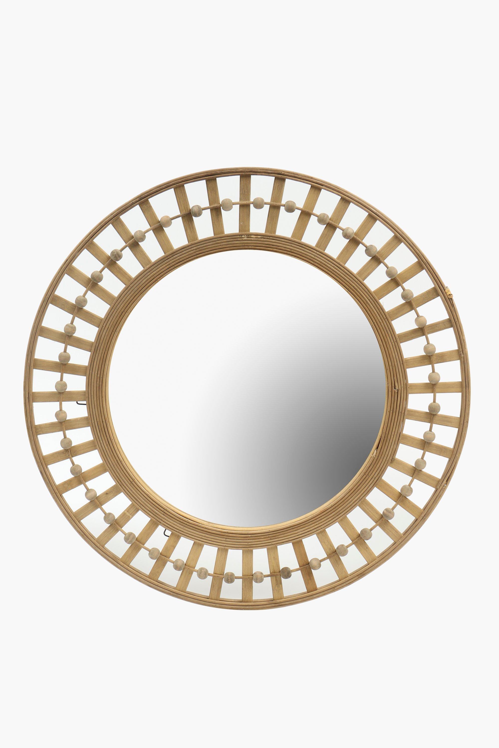 Bead Woven Mirror, 60cm