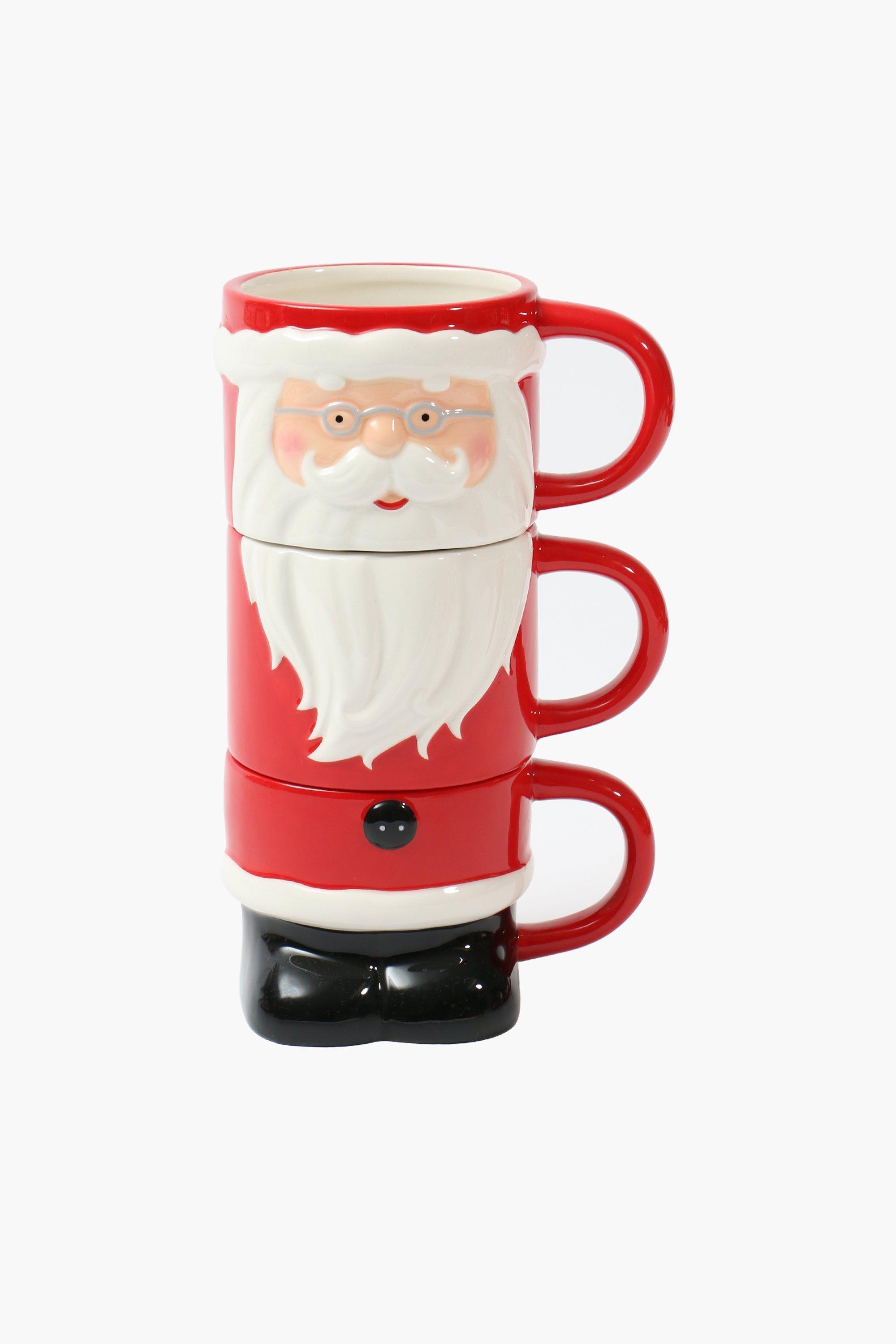 Set Of 3 Santa Mug Tree