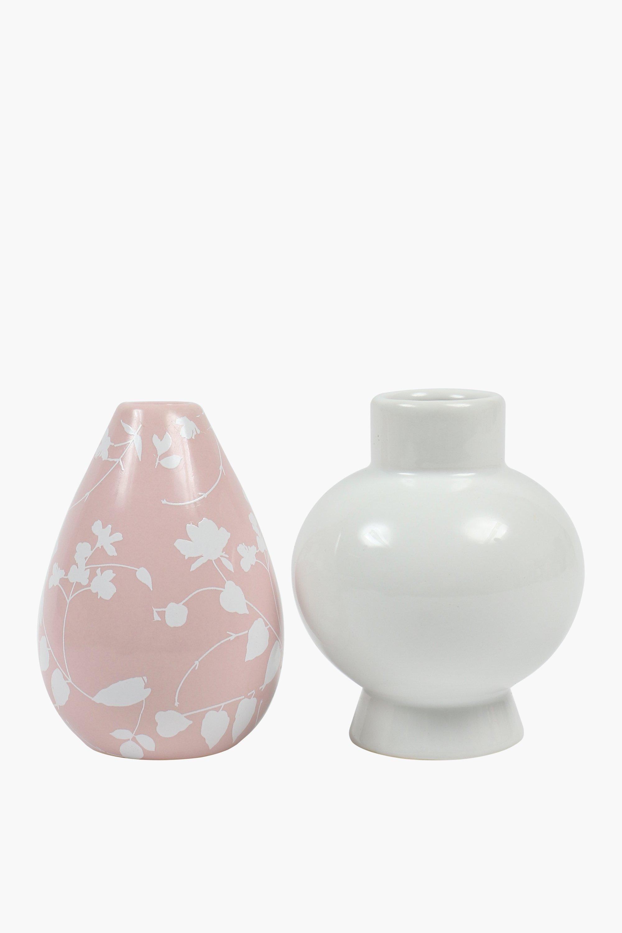 2 Pack Ceramic Vase Set