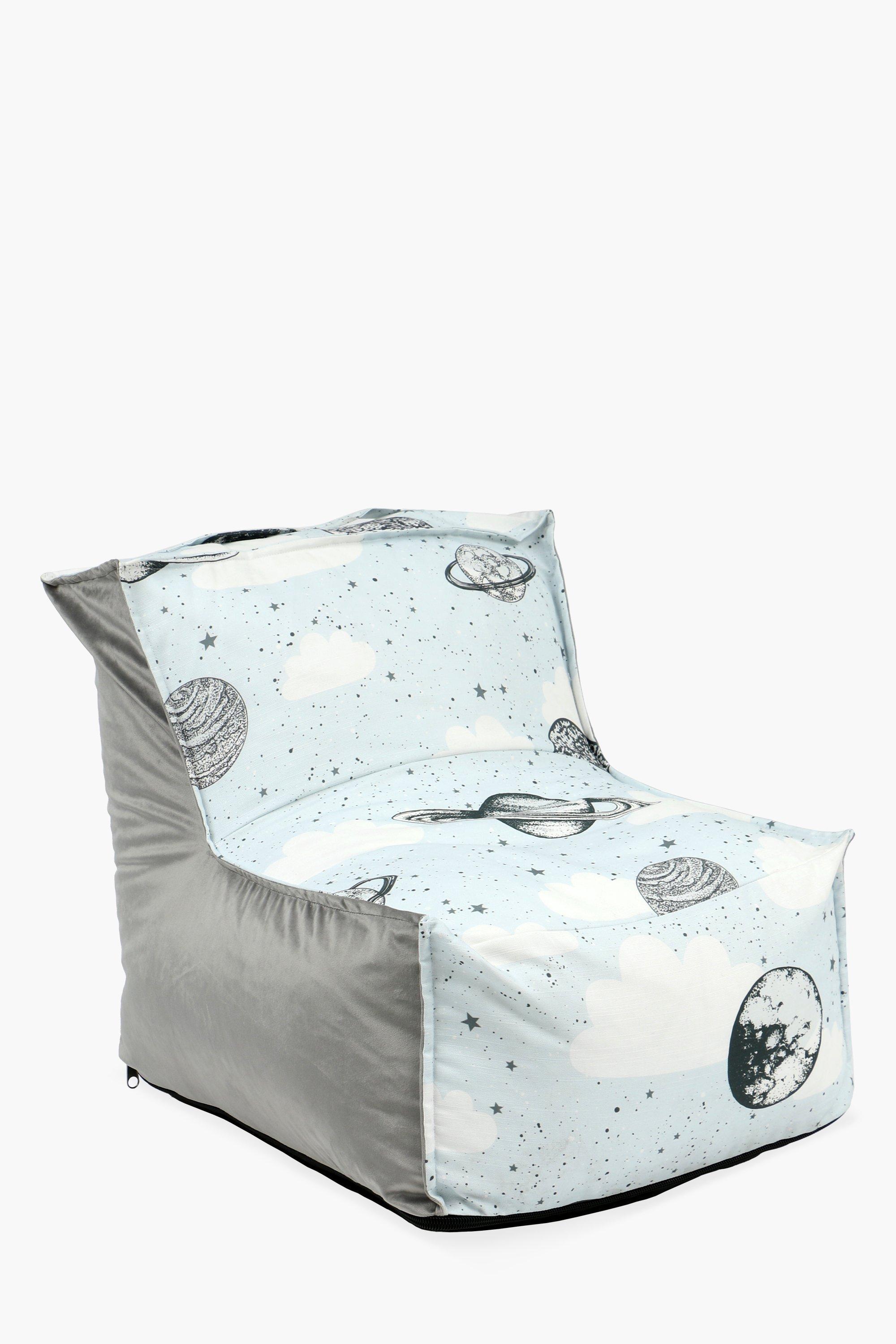 L-shaped Moon Print Bean Bag