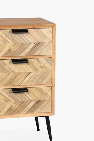 Chevron 3 Drawer Unit