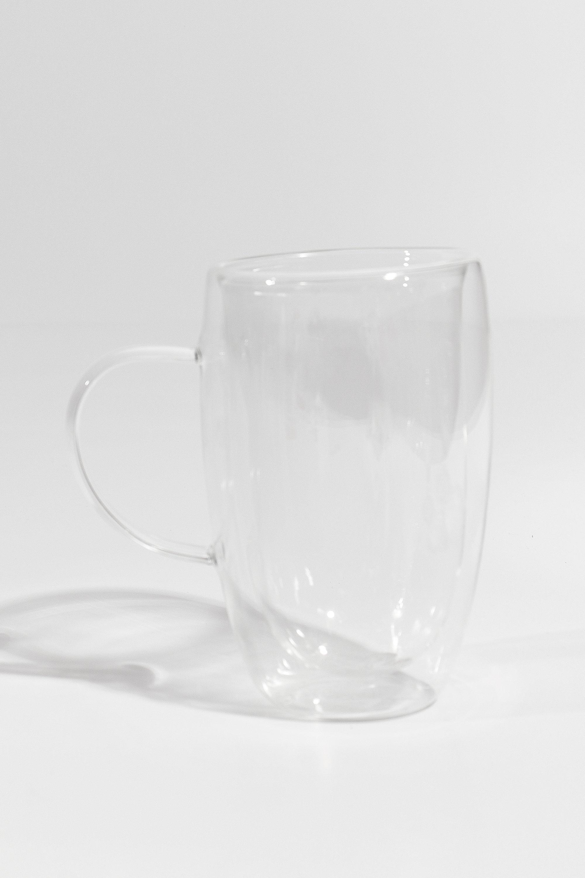 Double Wall Glass Mug, Tall