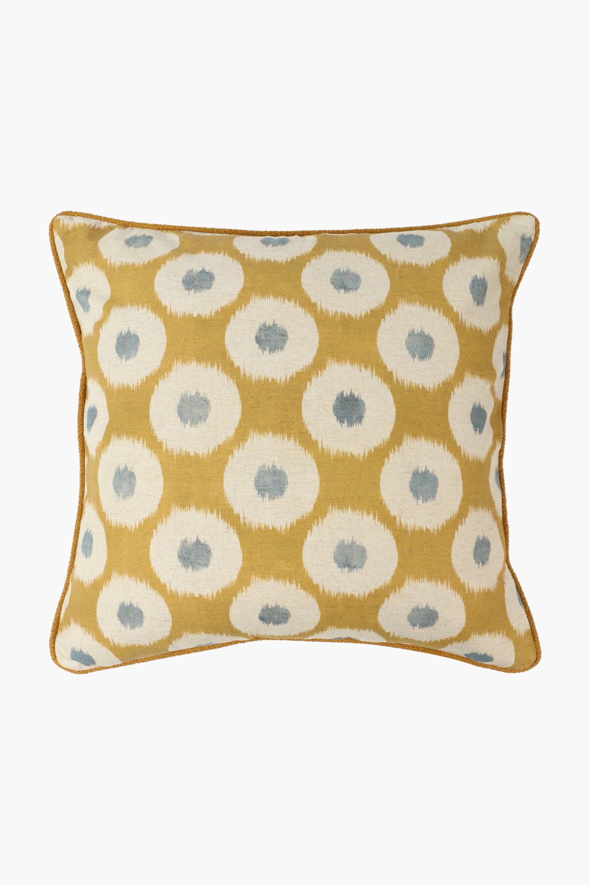Printed Circles U And G Feather Scatter Cushion, 60x60cm