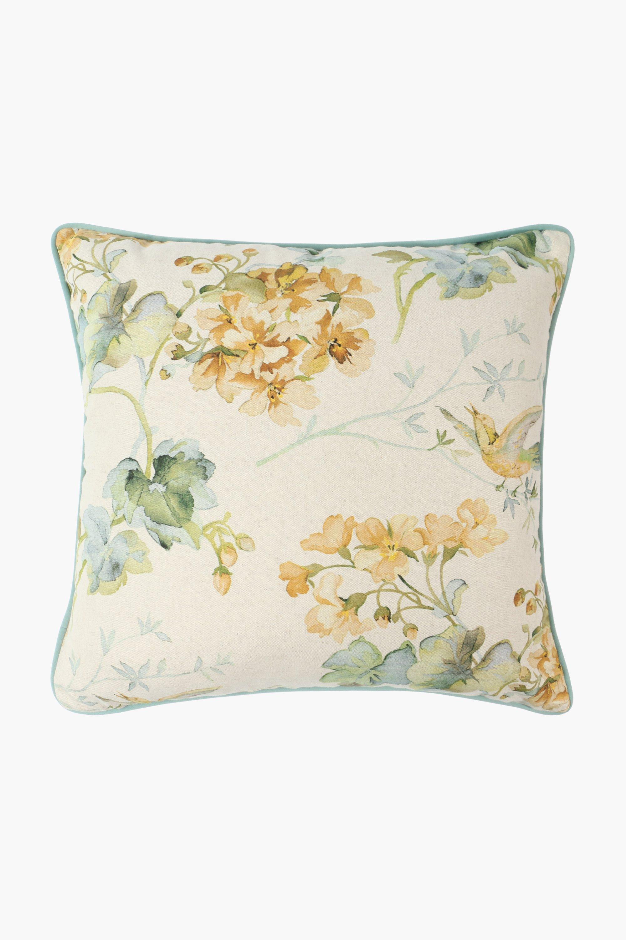 Printed Ella Floral U And G Feather Scatter Cushion, 60x60cm
