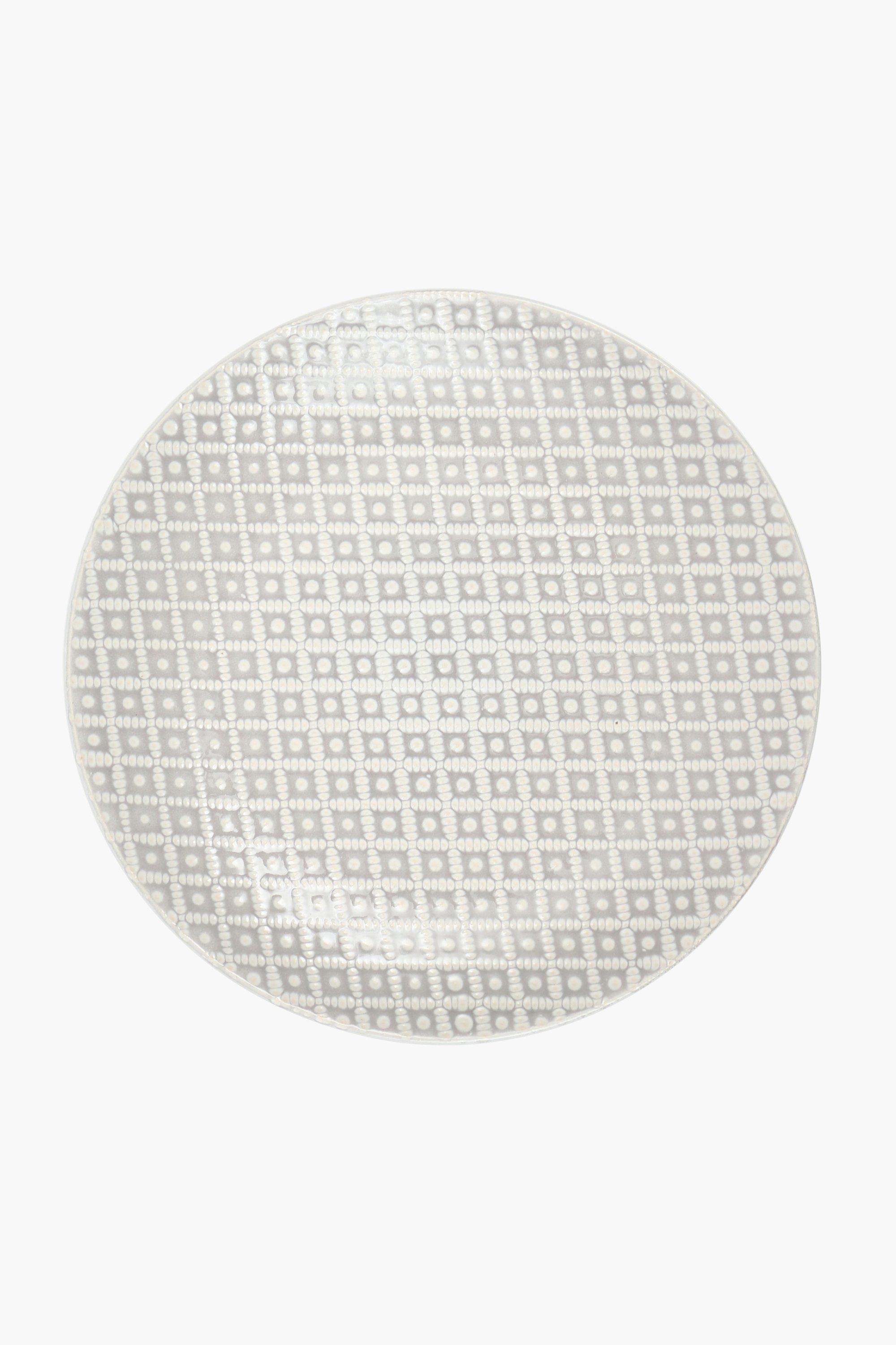 Geometric Stoneware Dinner Plate