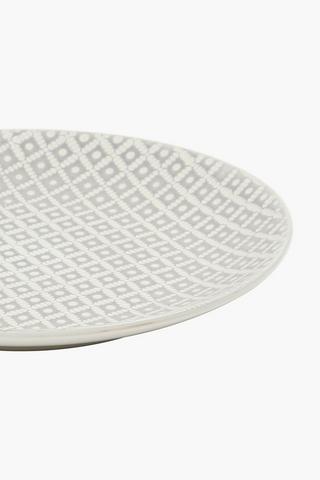 Geometric Stoneware Dinner Plate