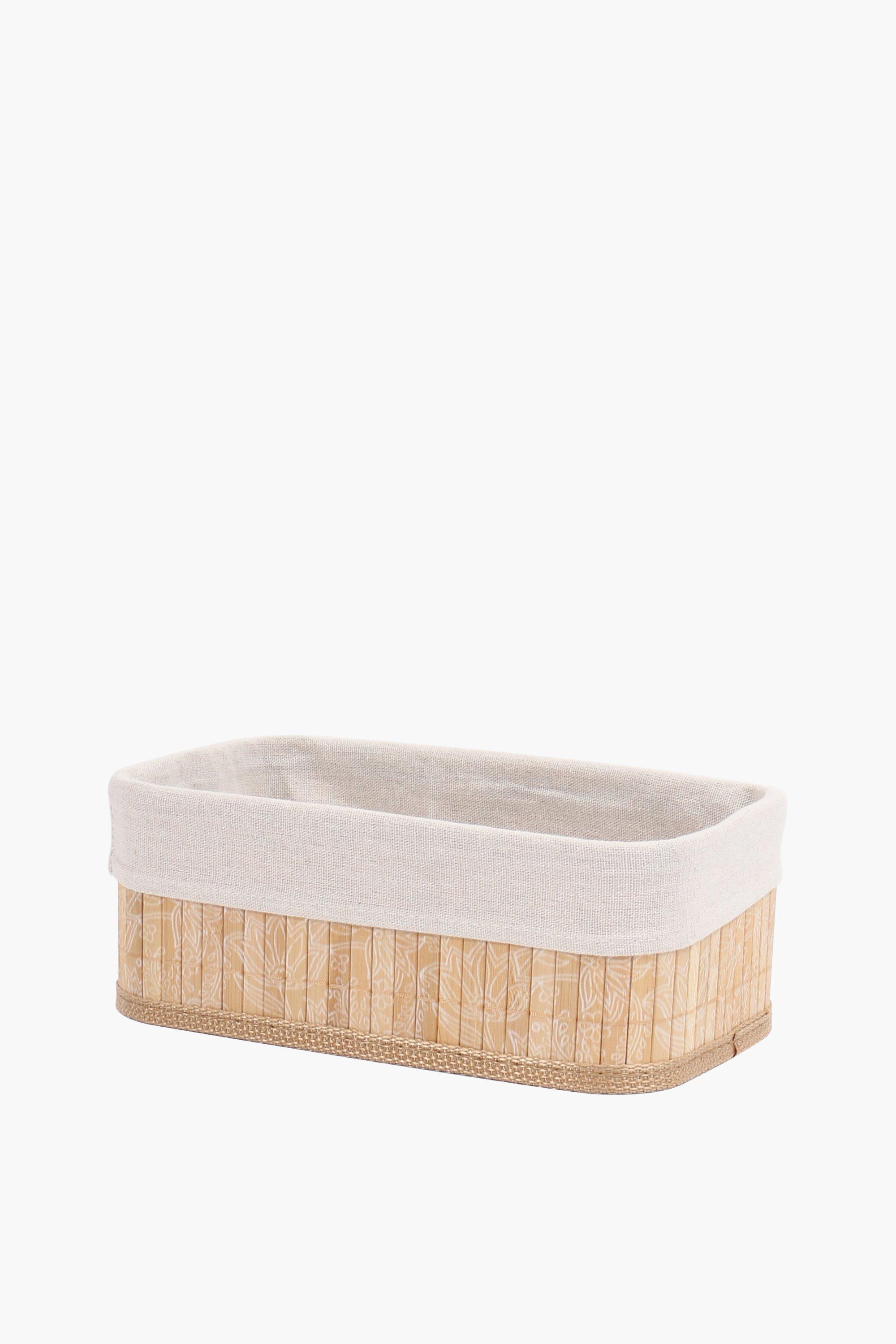 Printed Floral Bamboo Utility Basket Medium, 16x26cm