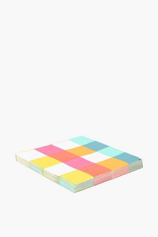 20 Pack Malibu Check Serviette