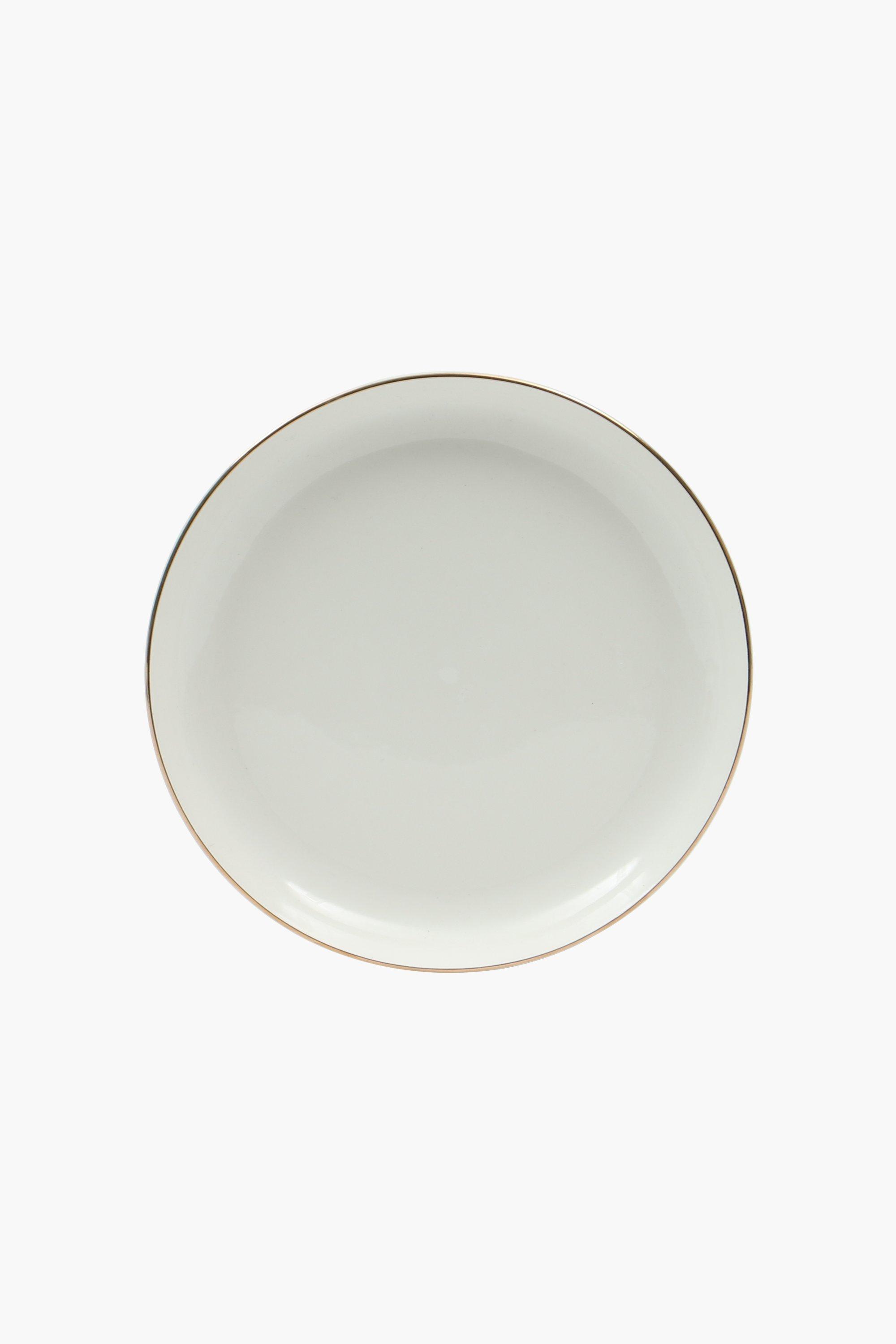 Metallic Rim Porcelain Side Plate