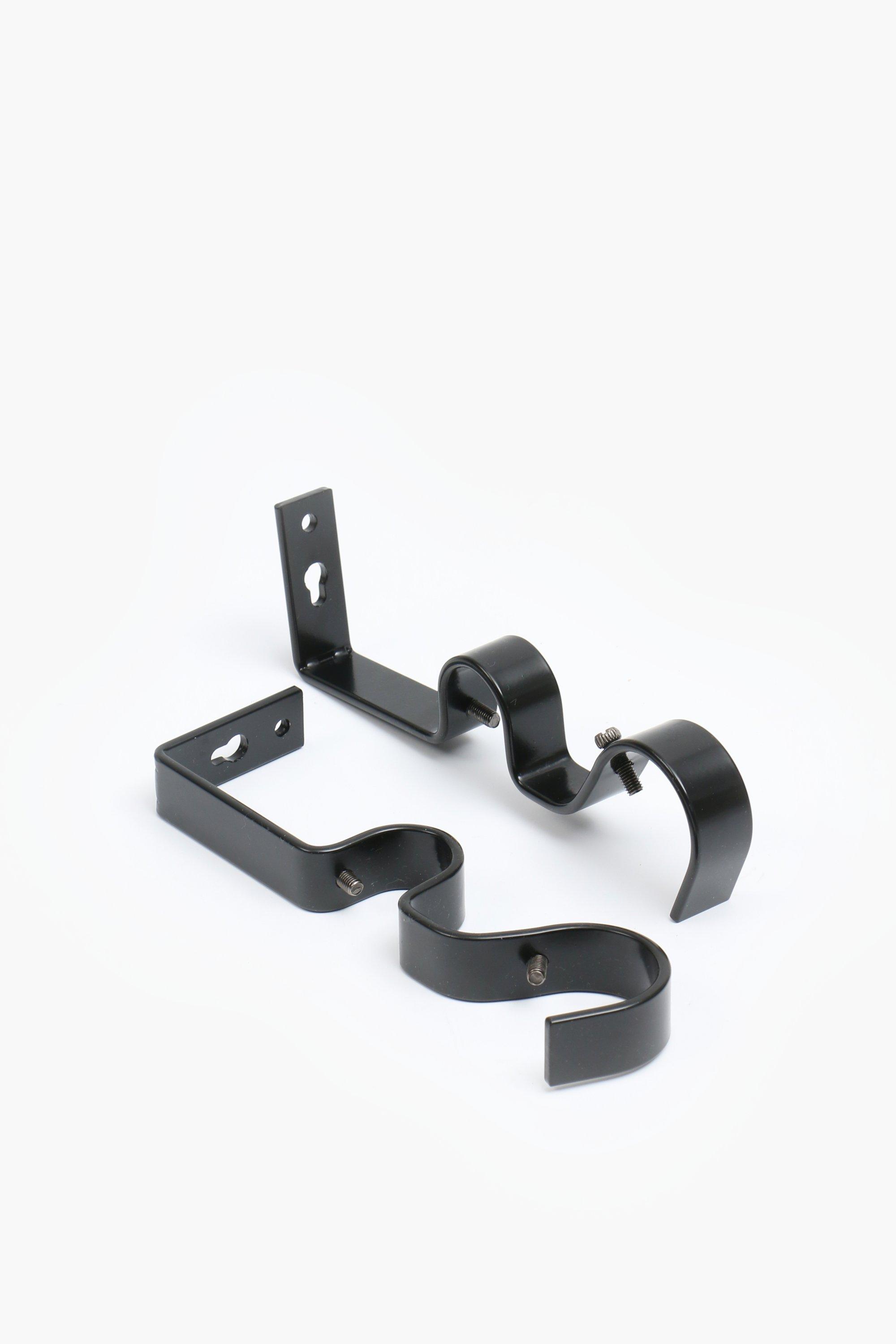 2 Pack Double Metal Brackets, 25mm Or 35mm
