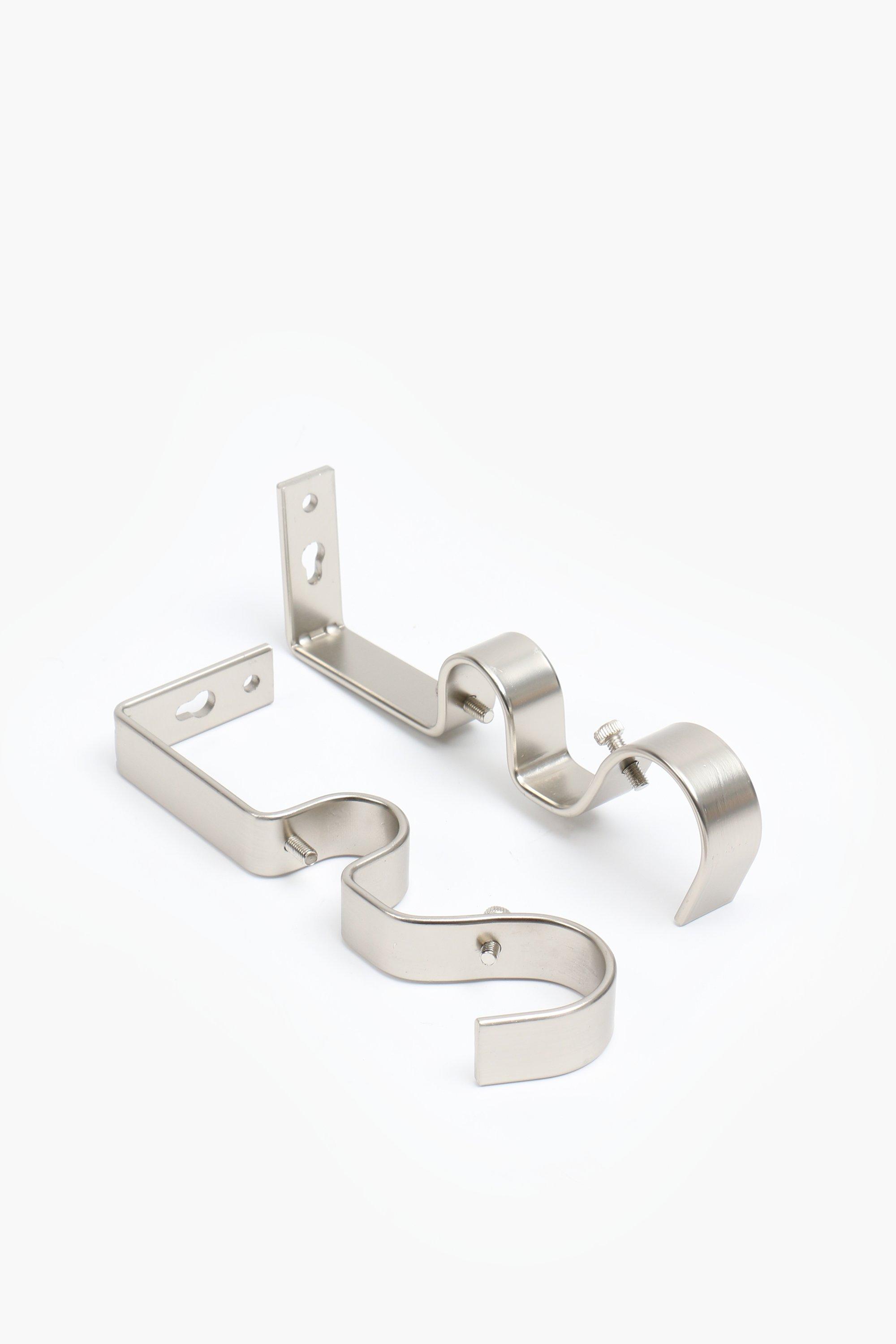 2 Pack Double Metal Brackets, 25mm Or 35mm