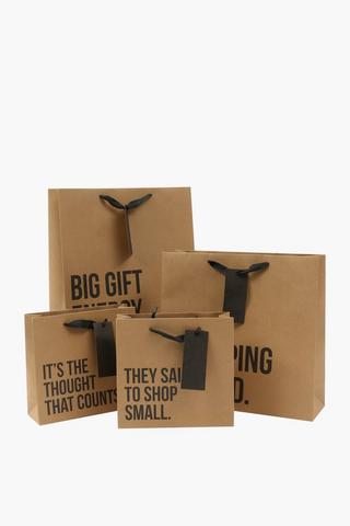 Kraft Script Bag Small