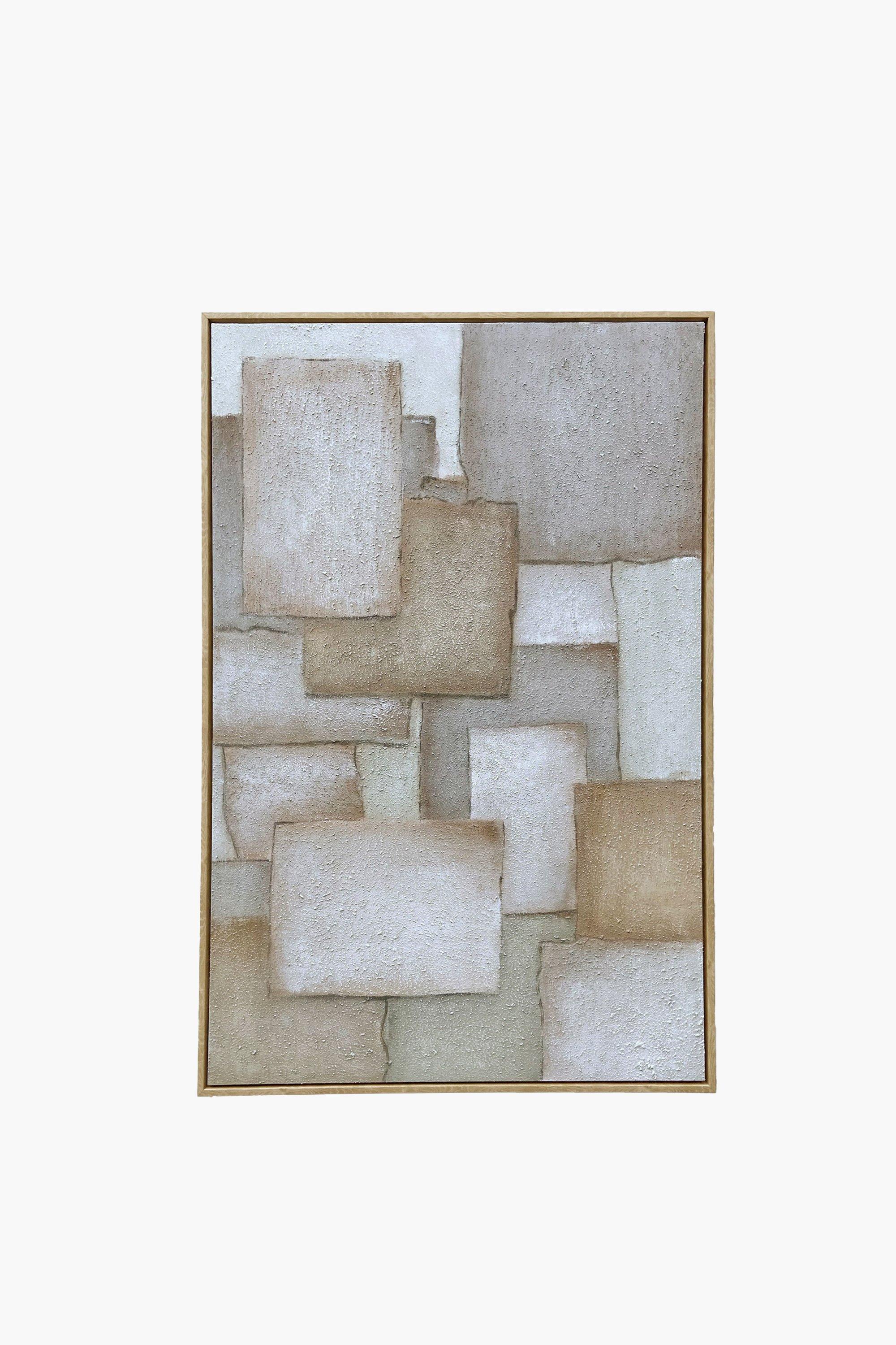 Framed Layered Blocks, 90x120cm