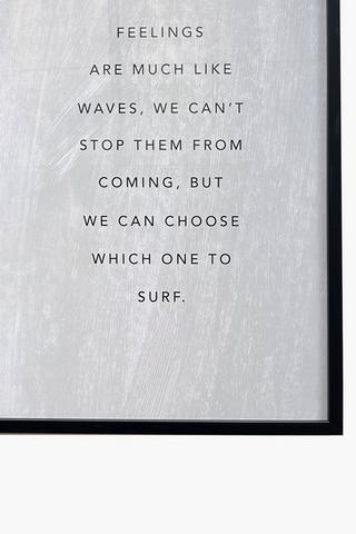 2 Piece Framed Wave Script, 40x60cm