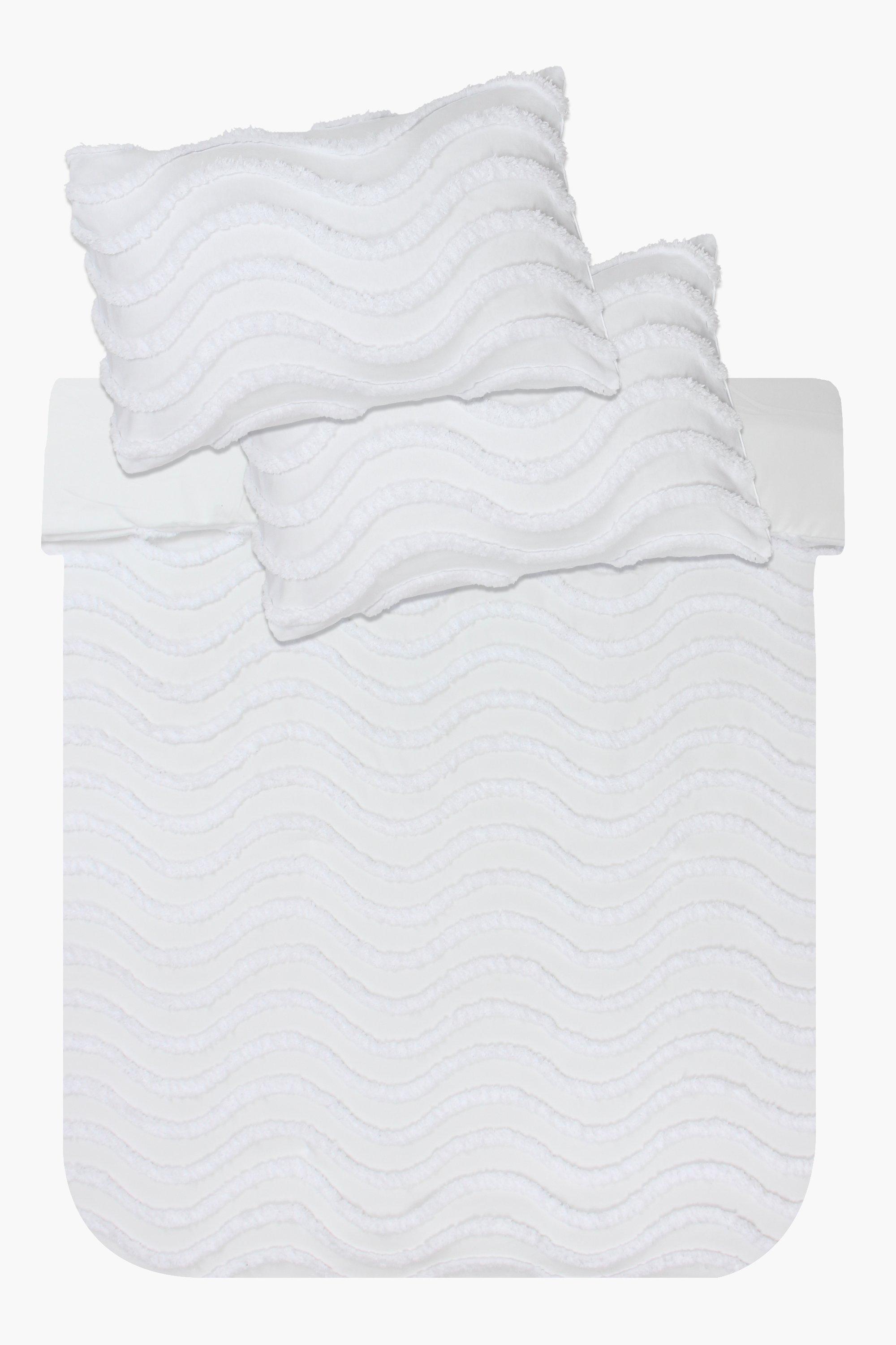 Soft Touch Clipped Texture Jacquard Wave Comforter Set