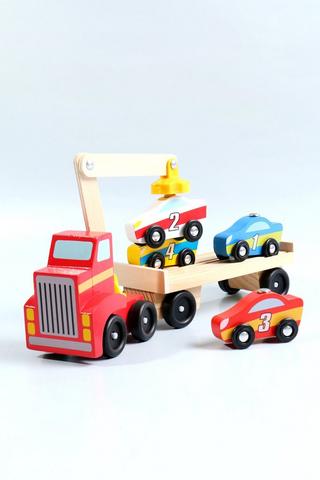 Melissa and Doug Wooden Magnetic Car Loader