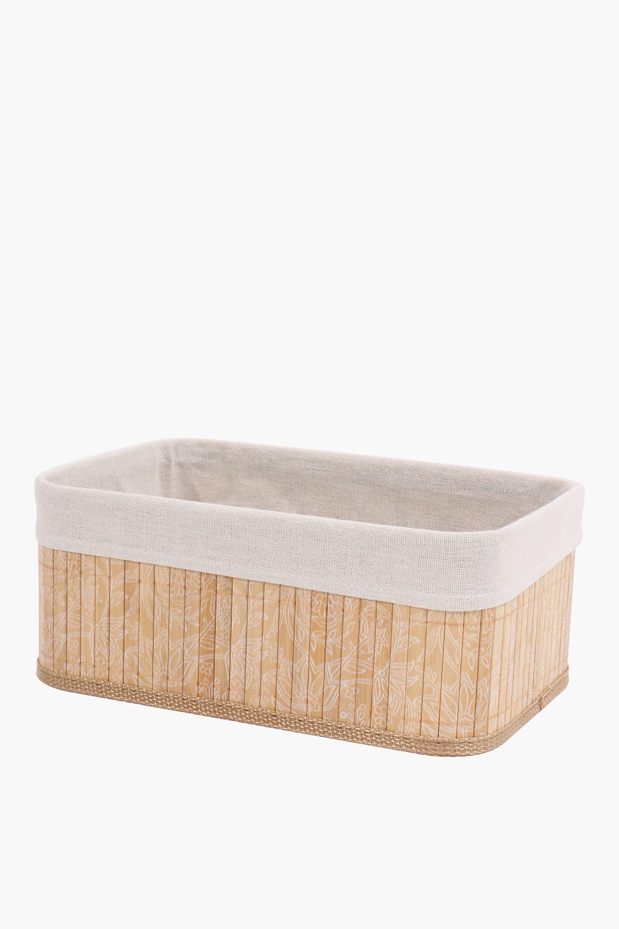 Printed Floral Bamboo Utility Basket Large, 20x30cm