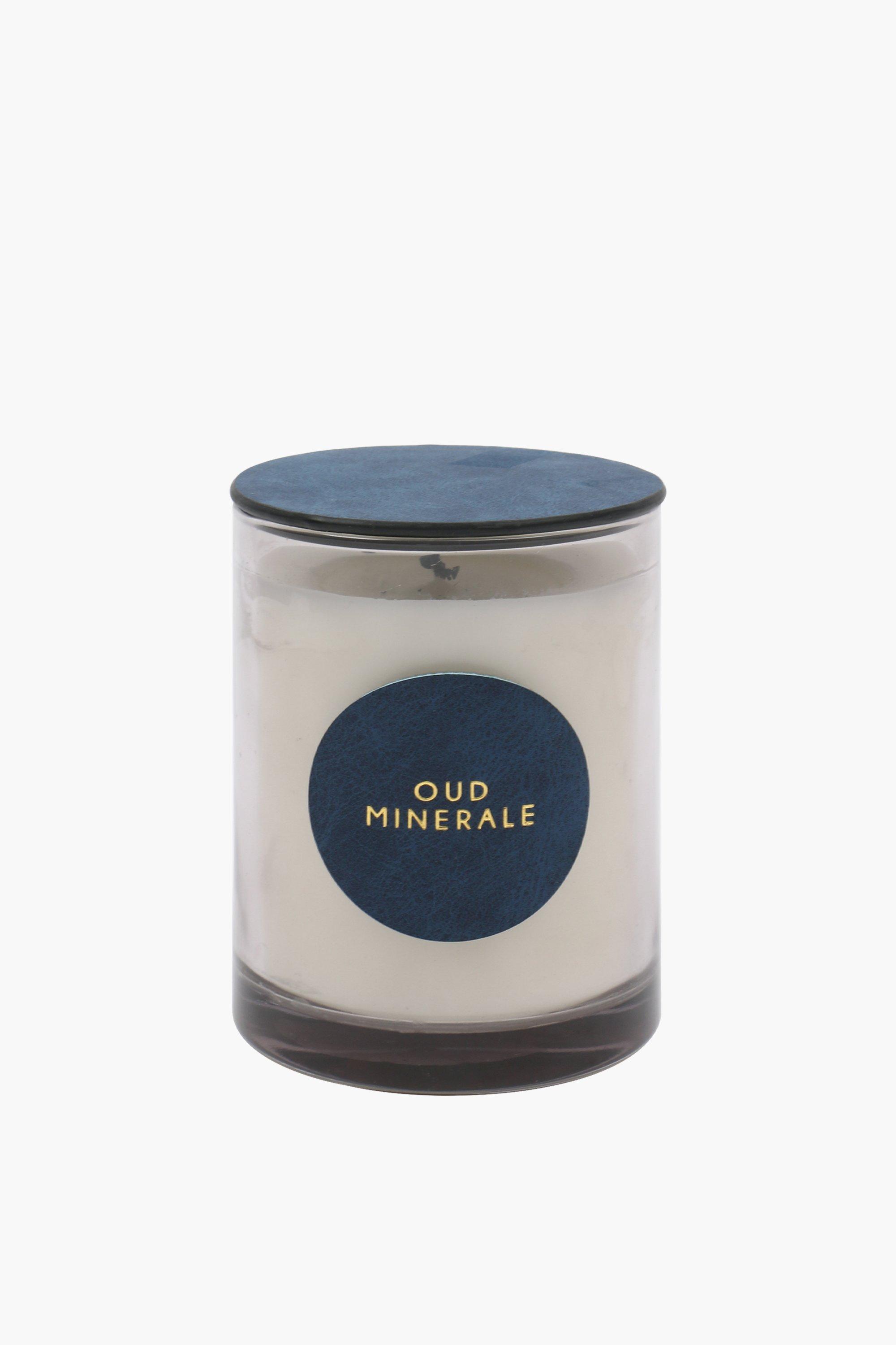 Oud Minerale Glass Candle, 8x13cm