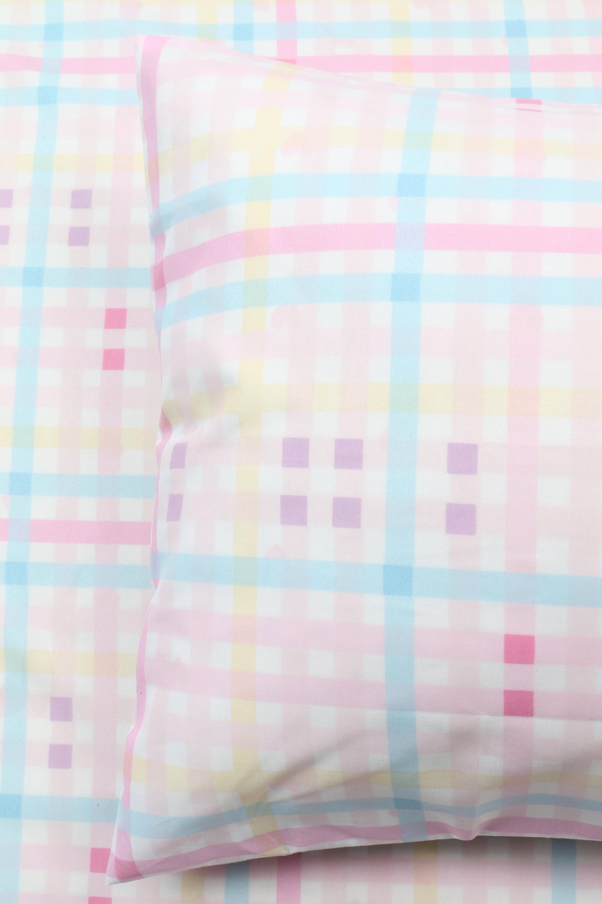 Soft Touch Printed Check Pillowcase
