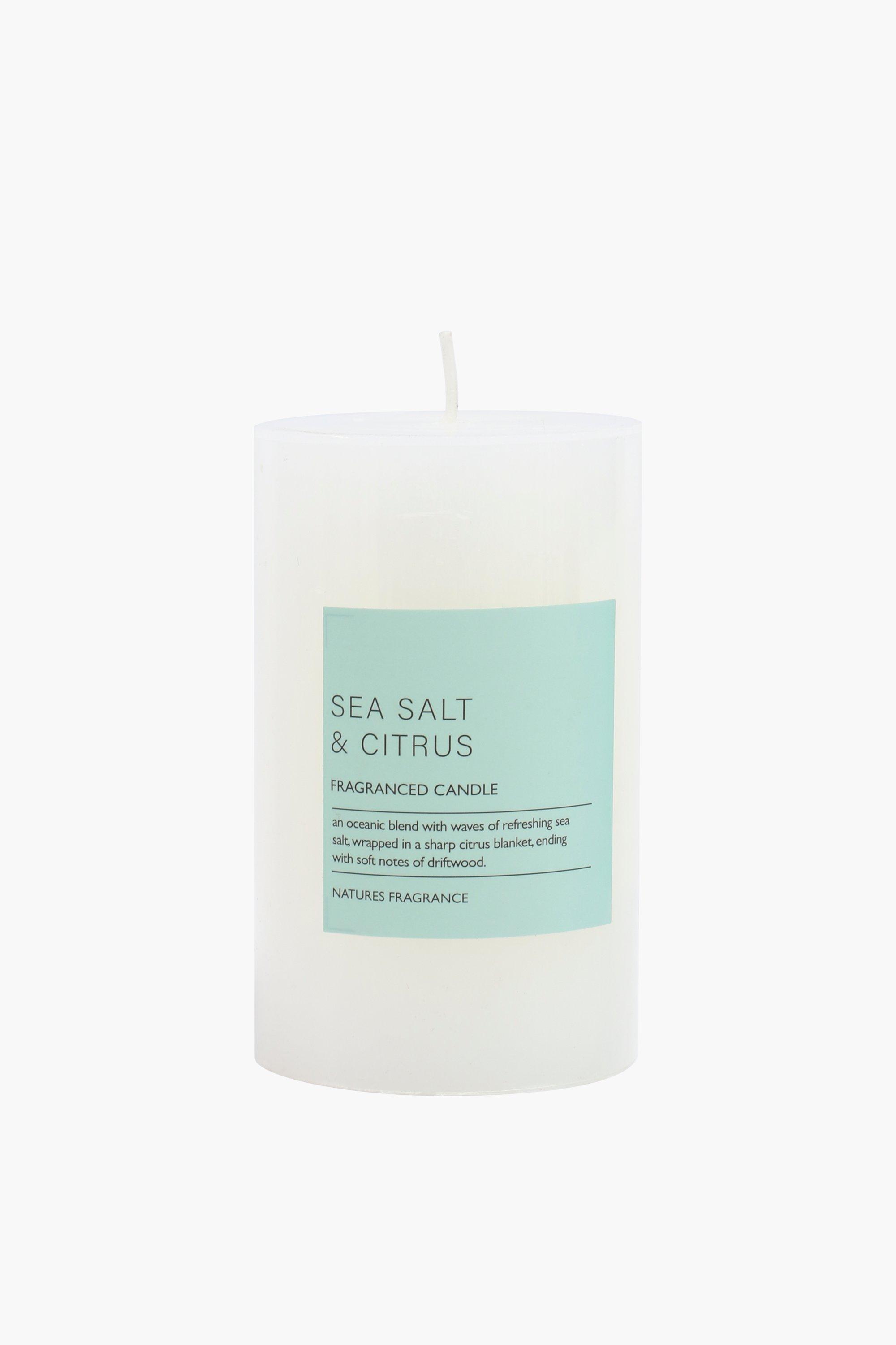 Sea And Citrus Salt Candle, 6x10cm