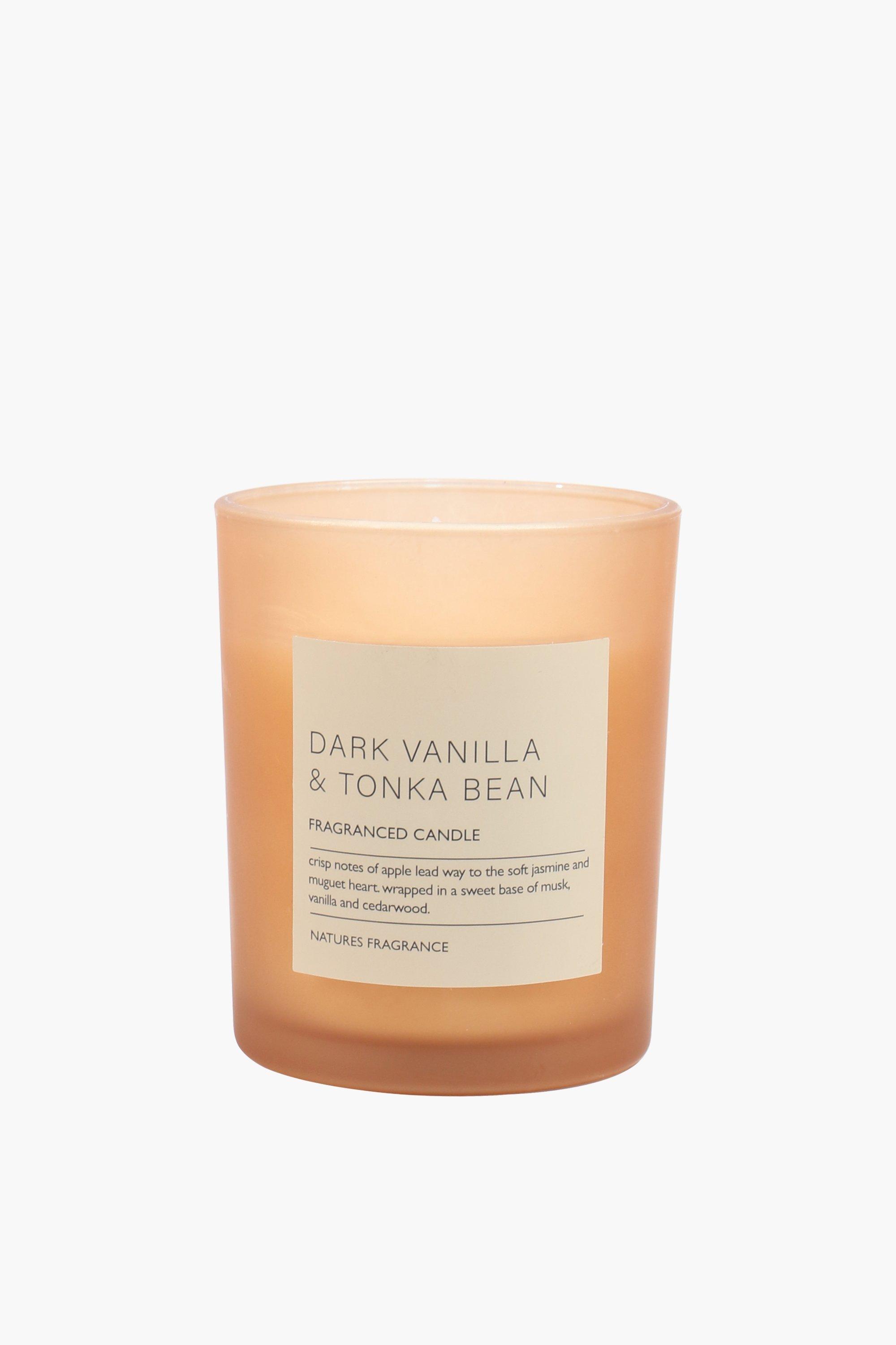 Vanilla And Tonka Bean Glass Candle, 160g
