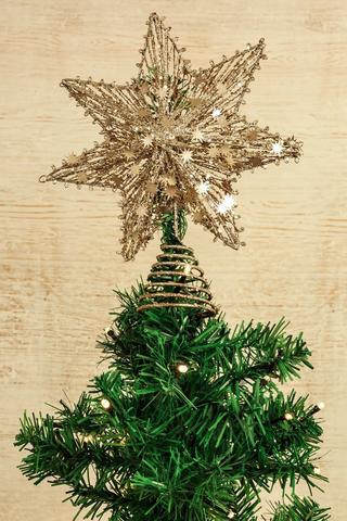 Glitter Star Tree Topper, 25x28cm