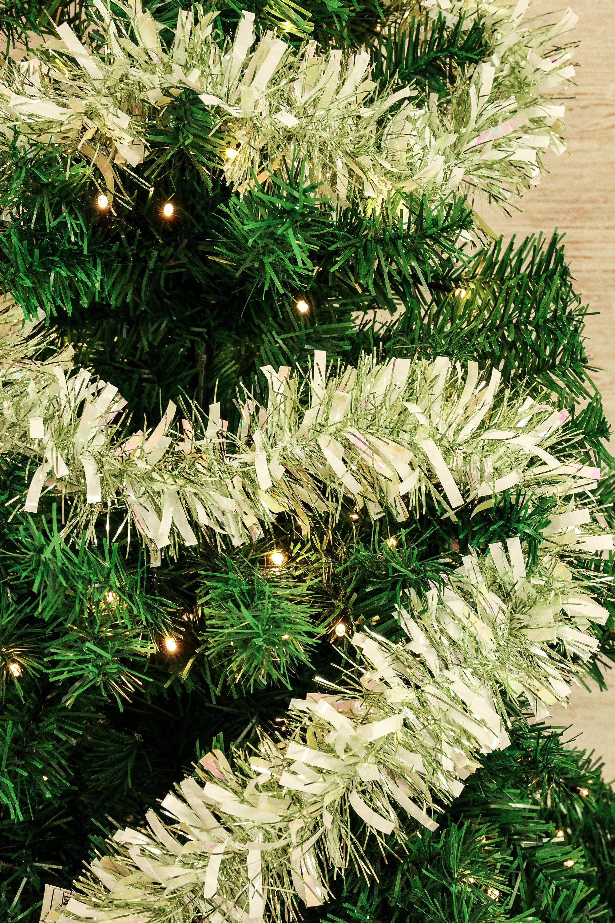 Iridescent Tinsel Garland, 2m