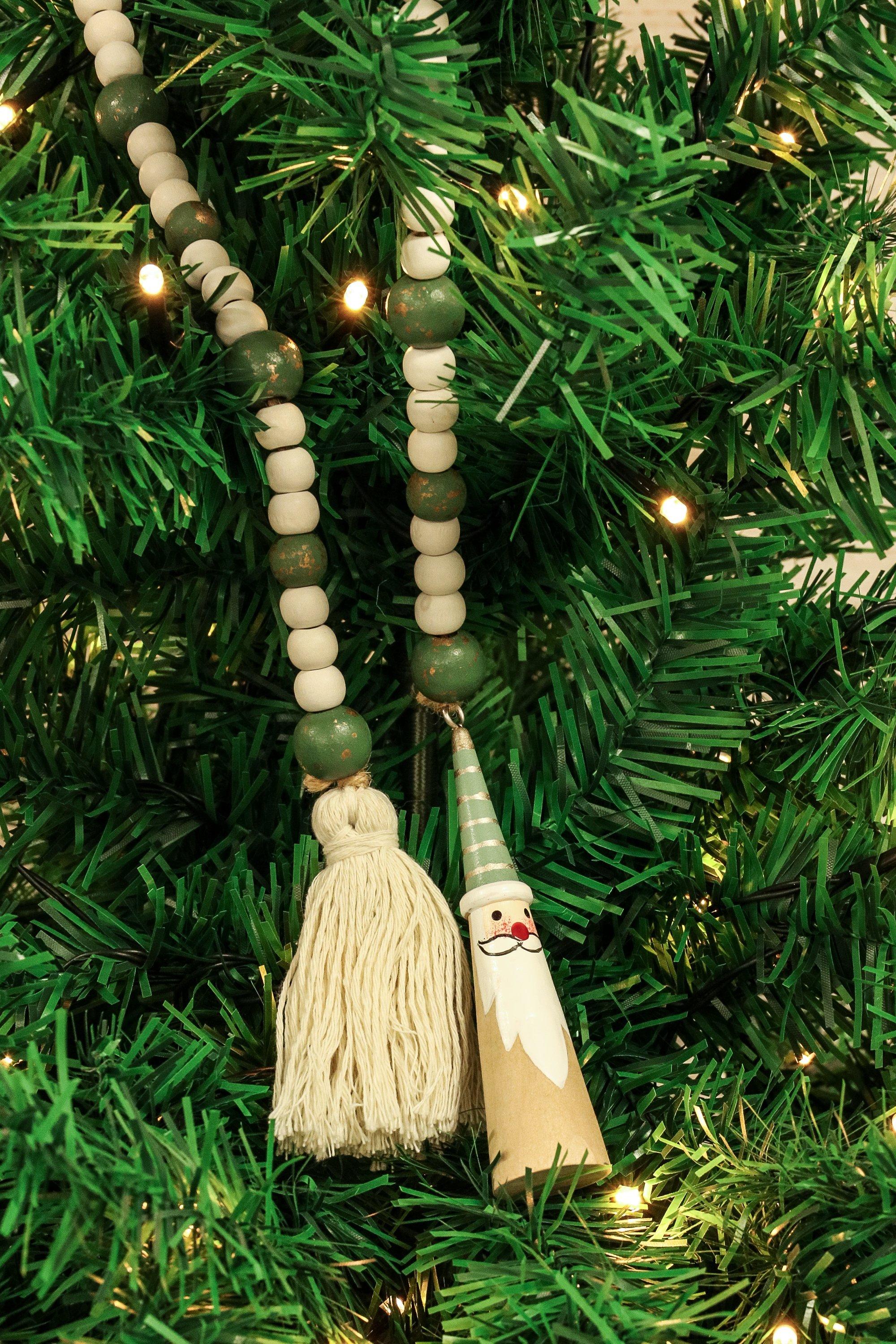 Beaded Santa Garland, 100cm