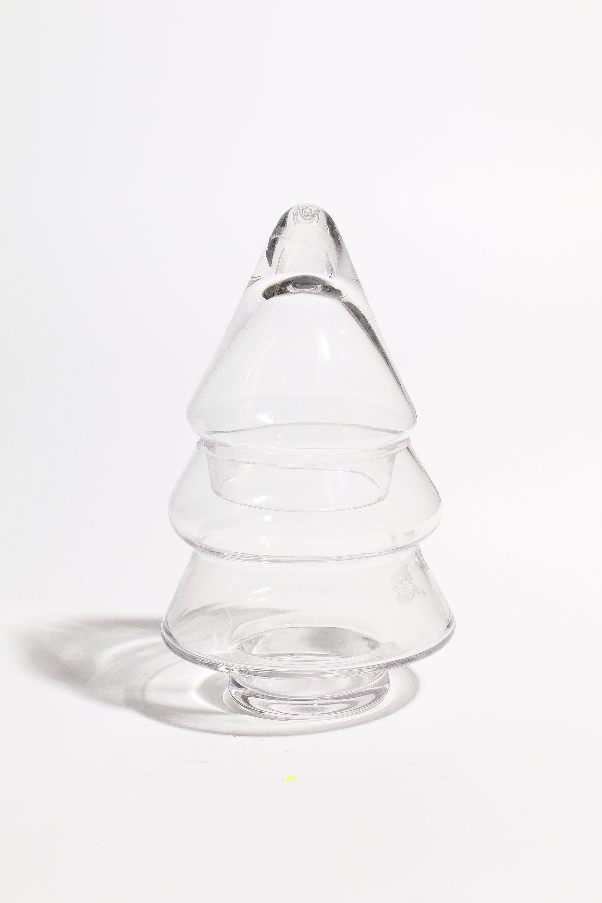Glass Stackable Festive Tree Jar, 17.5cm