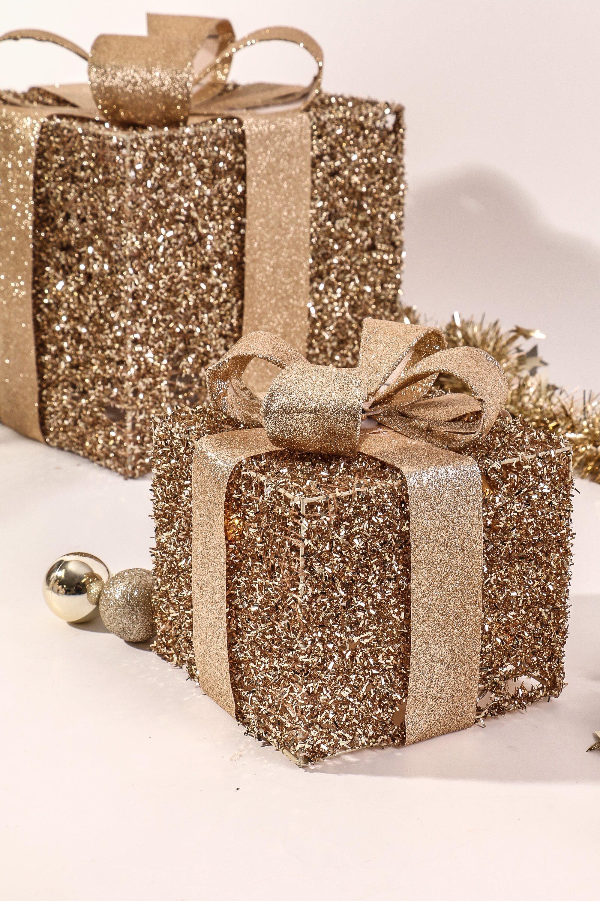 Led Gift Box Decor, 15x13cm