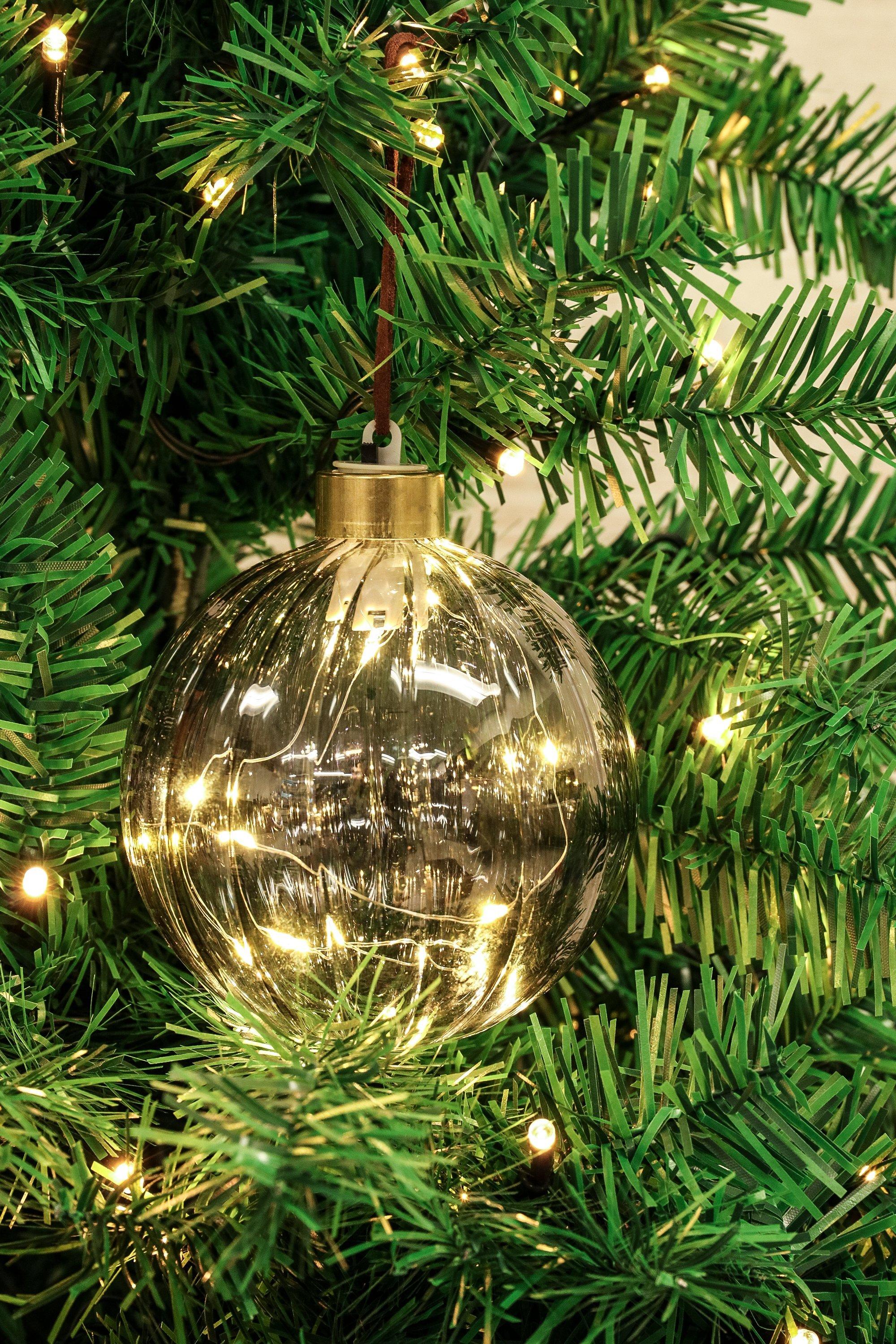 Led Light Up Bauble, 10cm